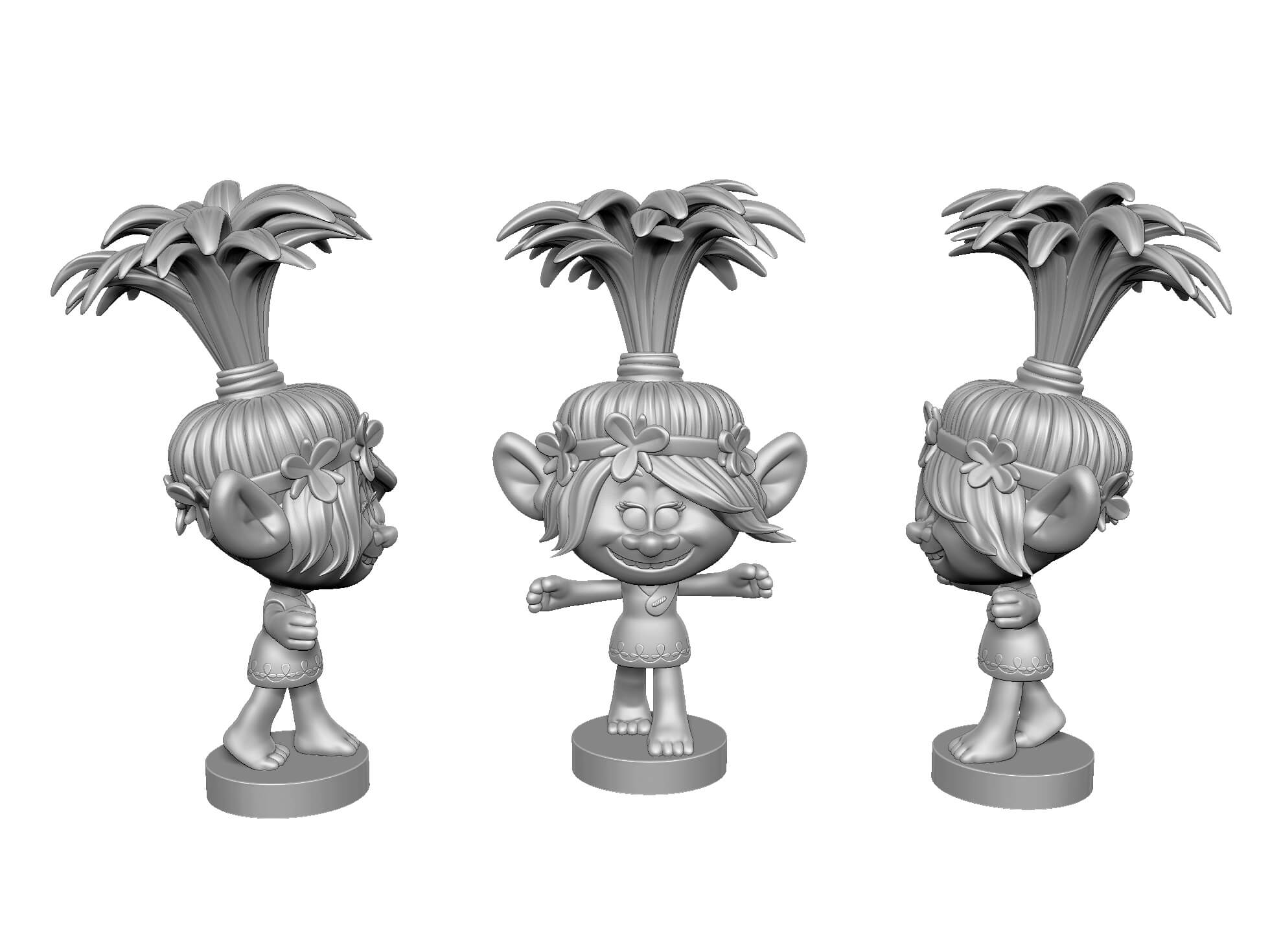 Poppy Troll Hugs - 3D Model by naeem32