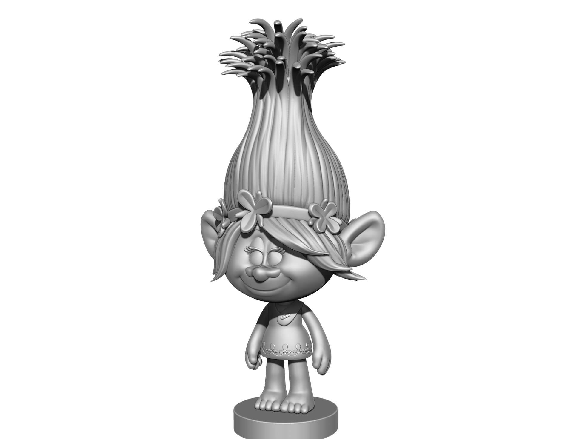 Princess Poppy Troll - 3D Model by naeem32