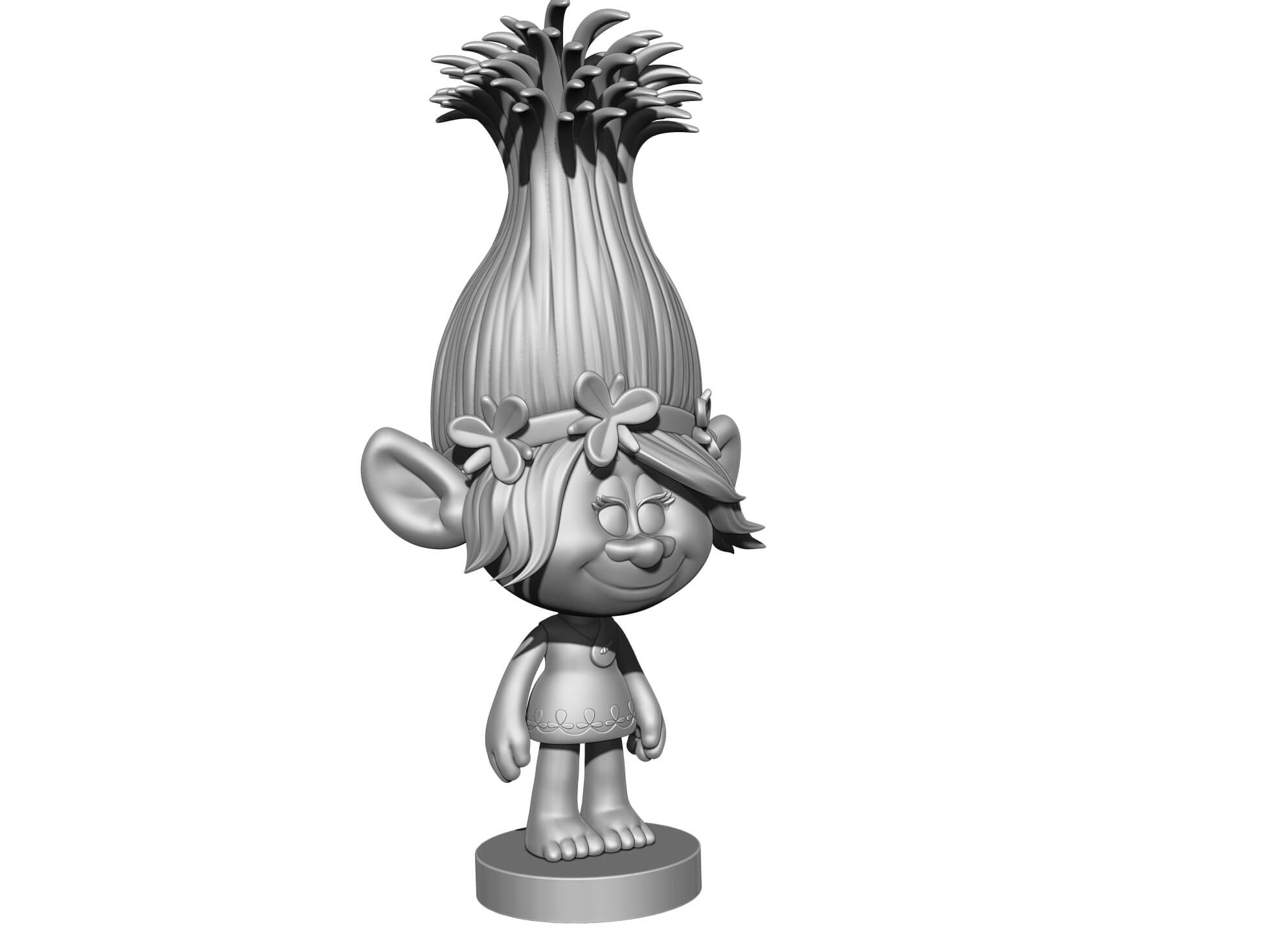 Princess Poppy Troll - 3D Model by naeem32