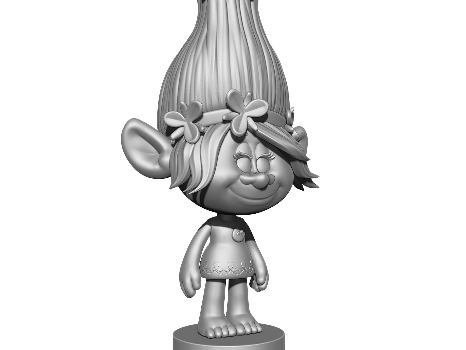 Princess Poppy Troll - 3D Model by naeem32
