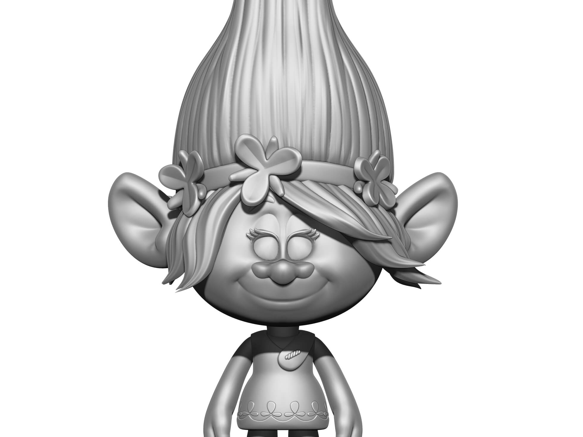 Princess Poppy Troll - 3D Model by naeem32