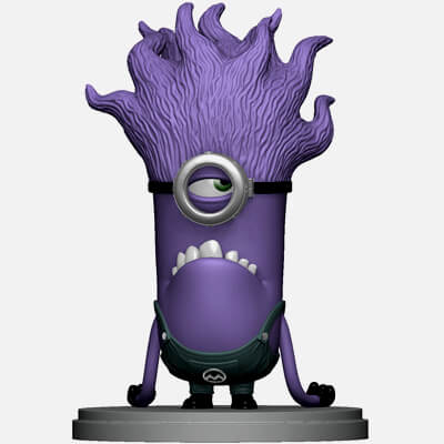Purple Minion 3 - 3D Model by naeem32