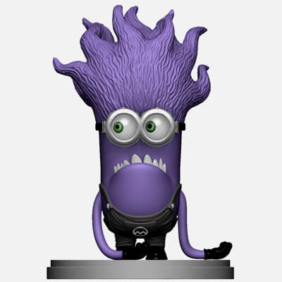 Purple Minion №6 - 3D Model by naeem32