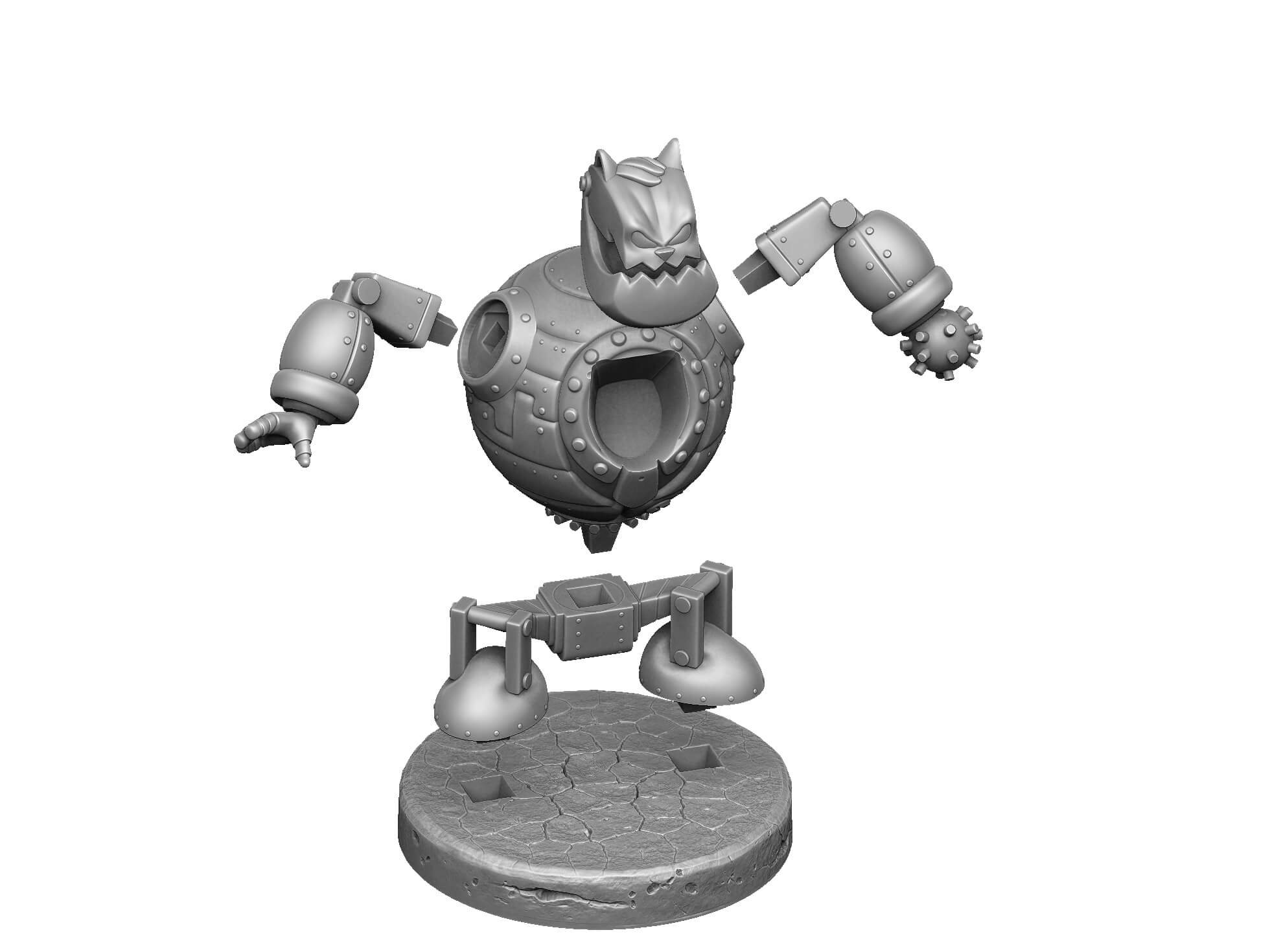 Robot - Fat Cat 3D Model by naeem32