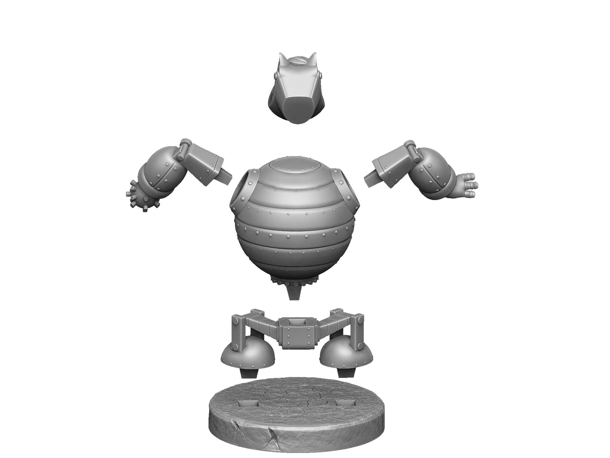 Robot - Fat Cat 3D Model by naeem32