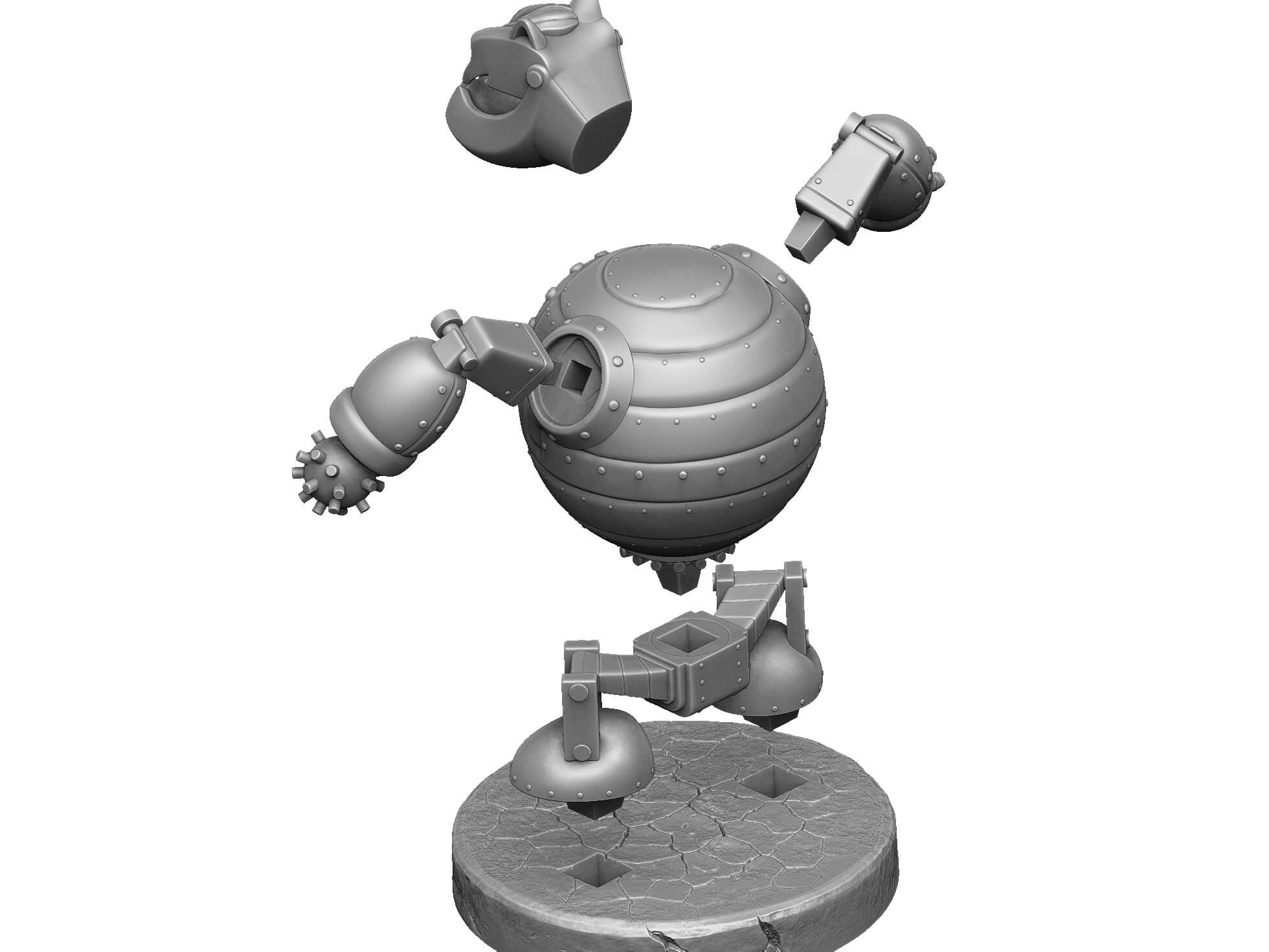 Robot - Fat Cat 3D Model by naeem32