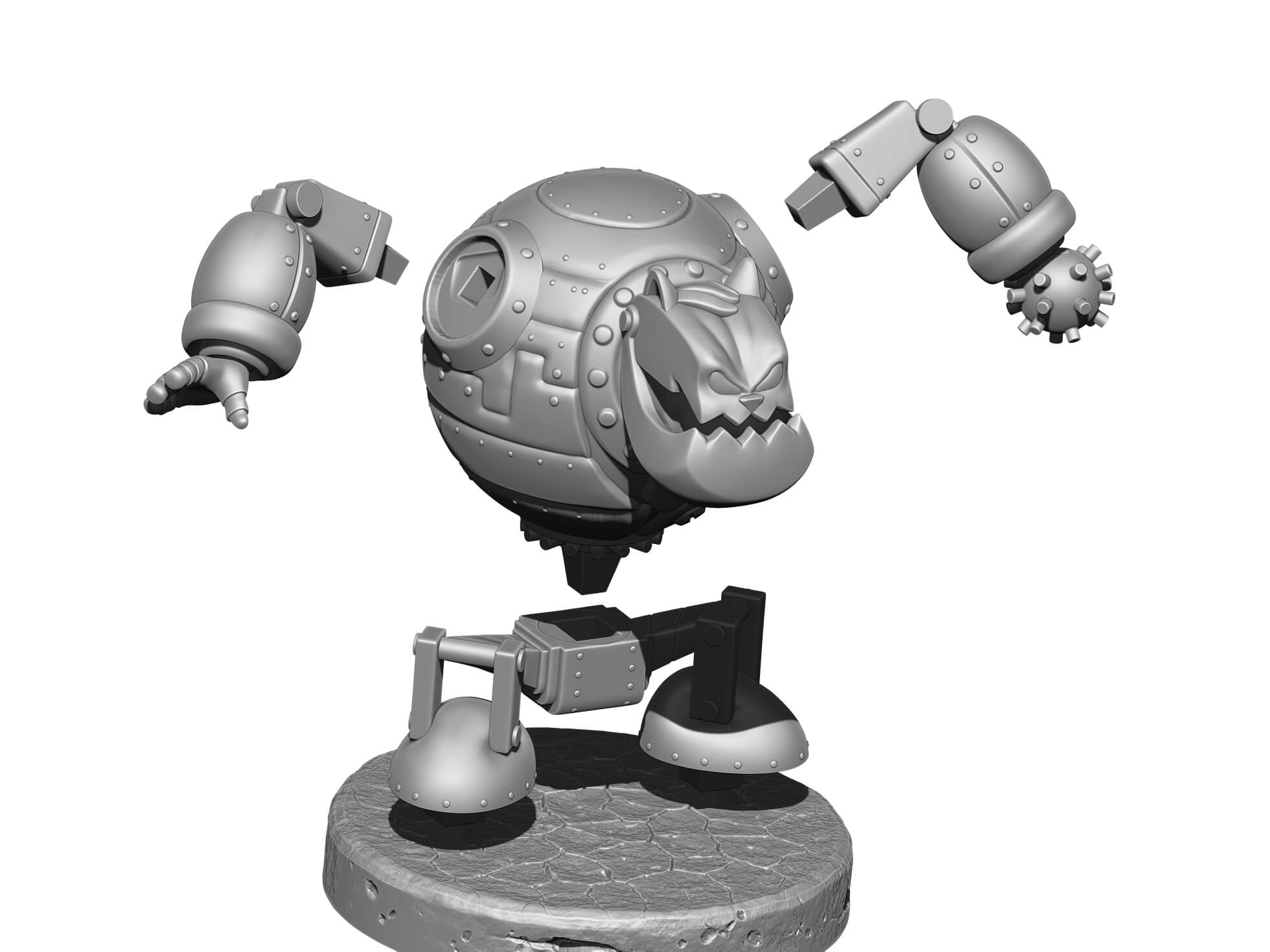 Robot - Fat Cat 3D Model by naeem32