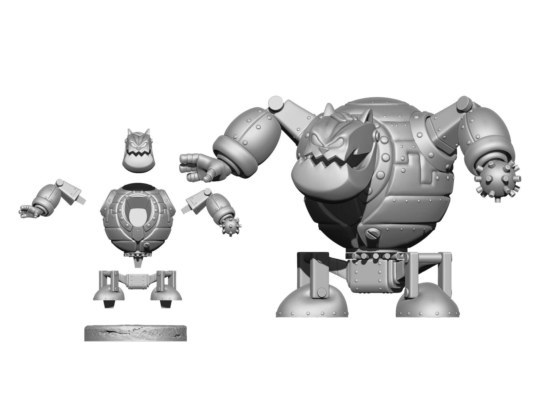 Robot - Fat Cat 3D Model by naeem32