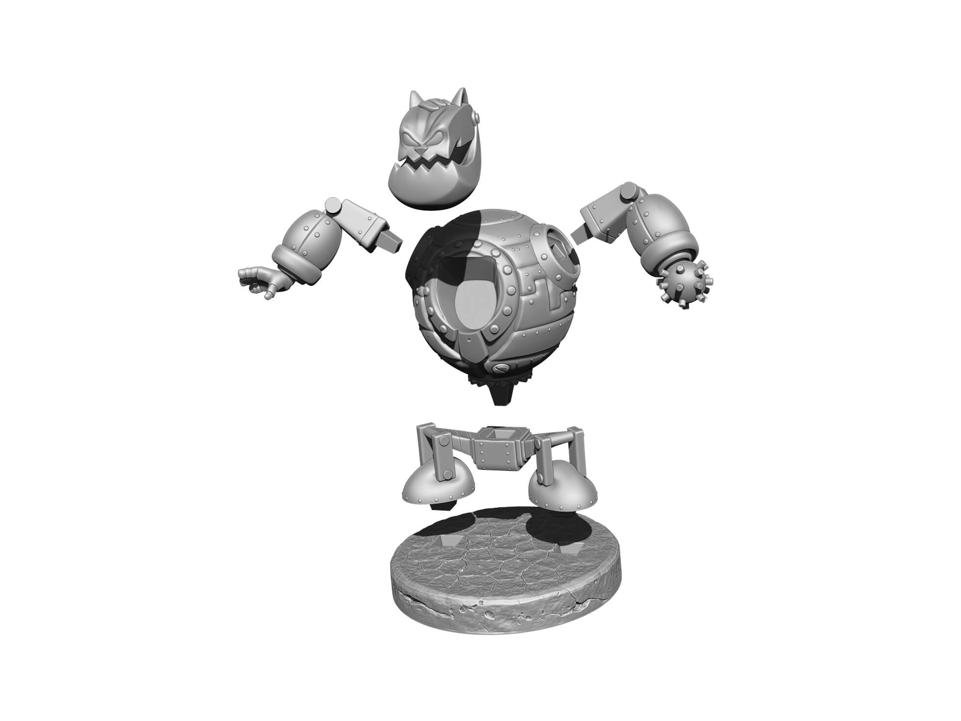 Robot - Fat Cat 3D Model by naeem32