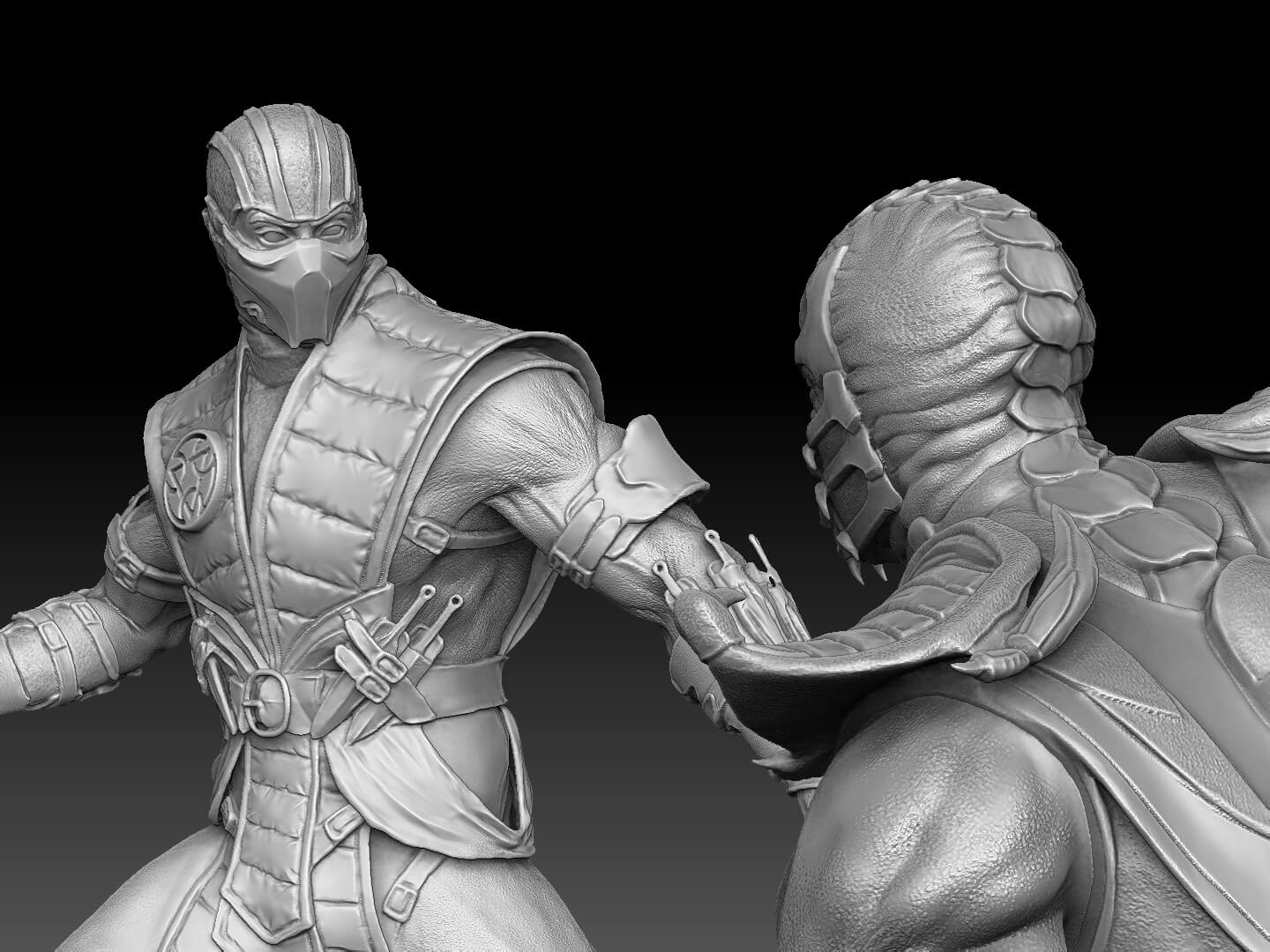 Scorion Vs Sub-Zero (Mortal Kombat) 3D Model by naeem32