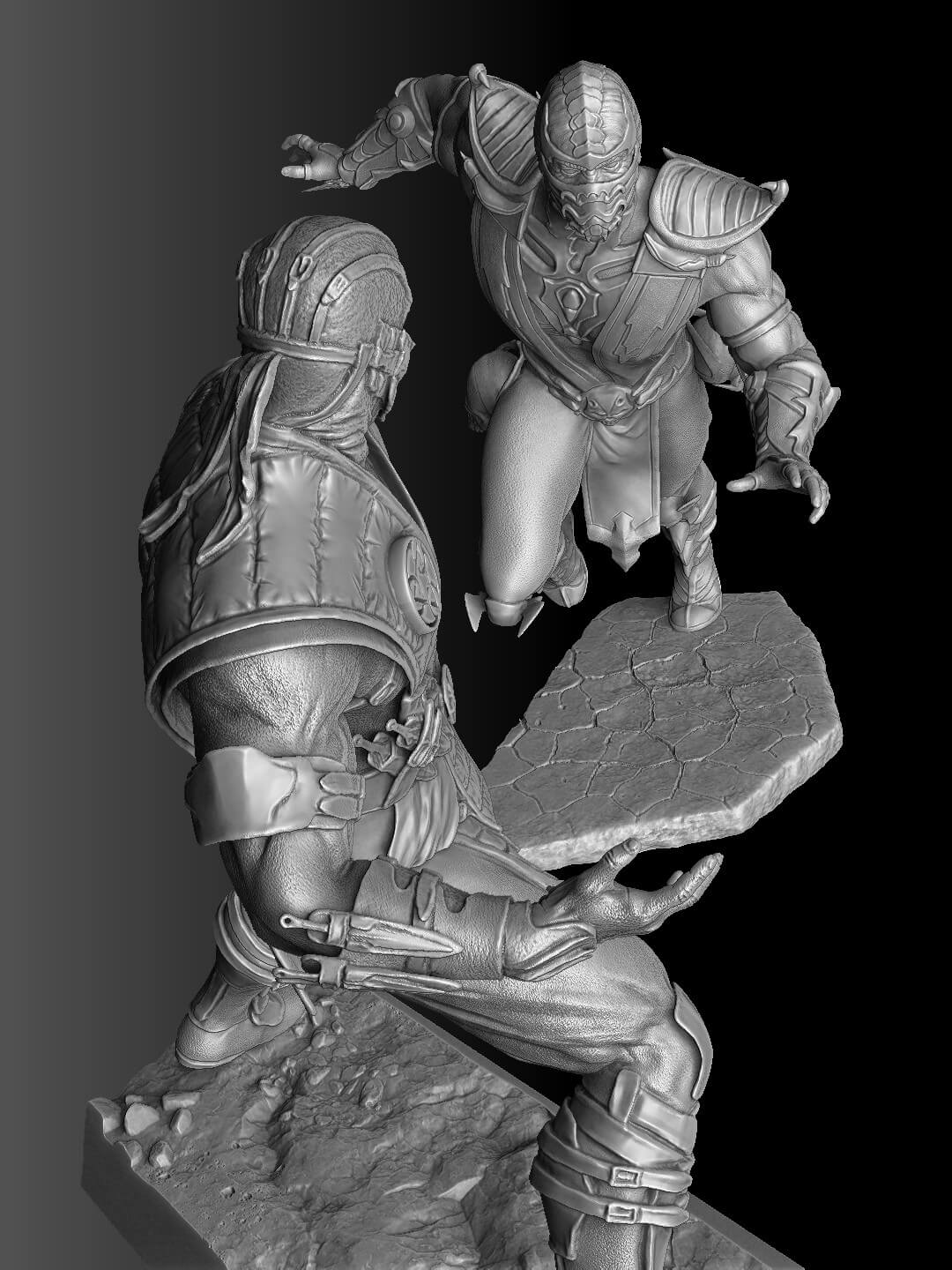 Scorion Vs Sub-Zero (Mortal Kombat) 3D Model by naeem32