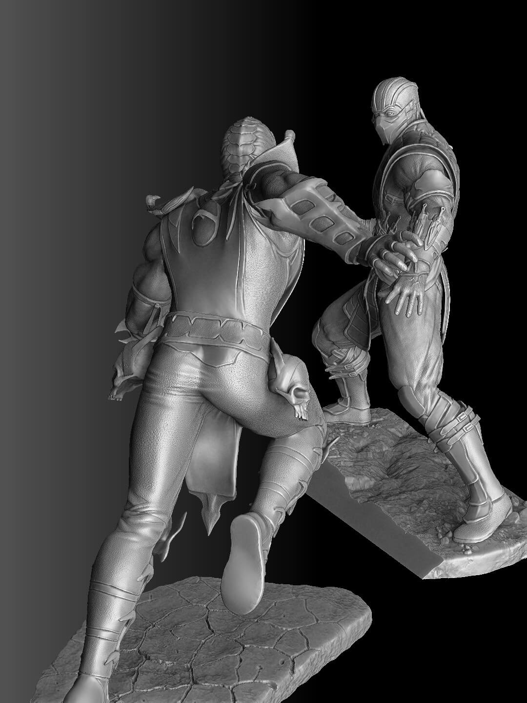Scorion Vs Sub-Zero (Mortal Kombat) 3D Model by naeem32