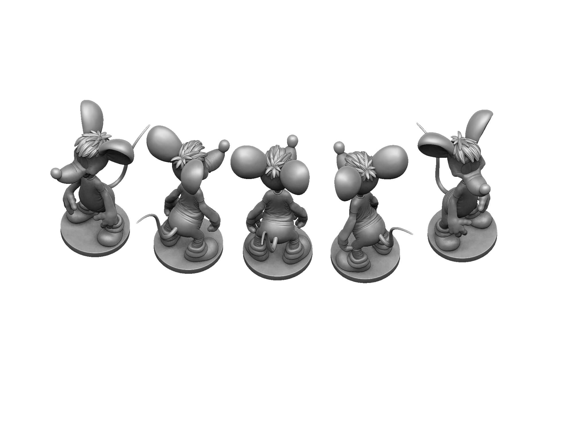 Skinny White Mouse - 3D Model by naeem32