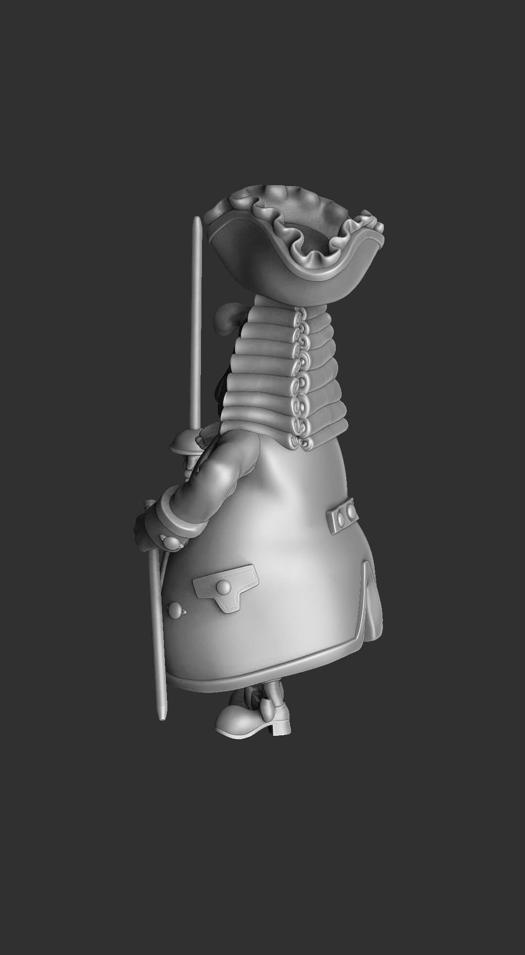 Squire John Trelawney With Sword - 3D Model by naeem32
