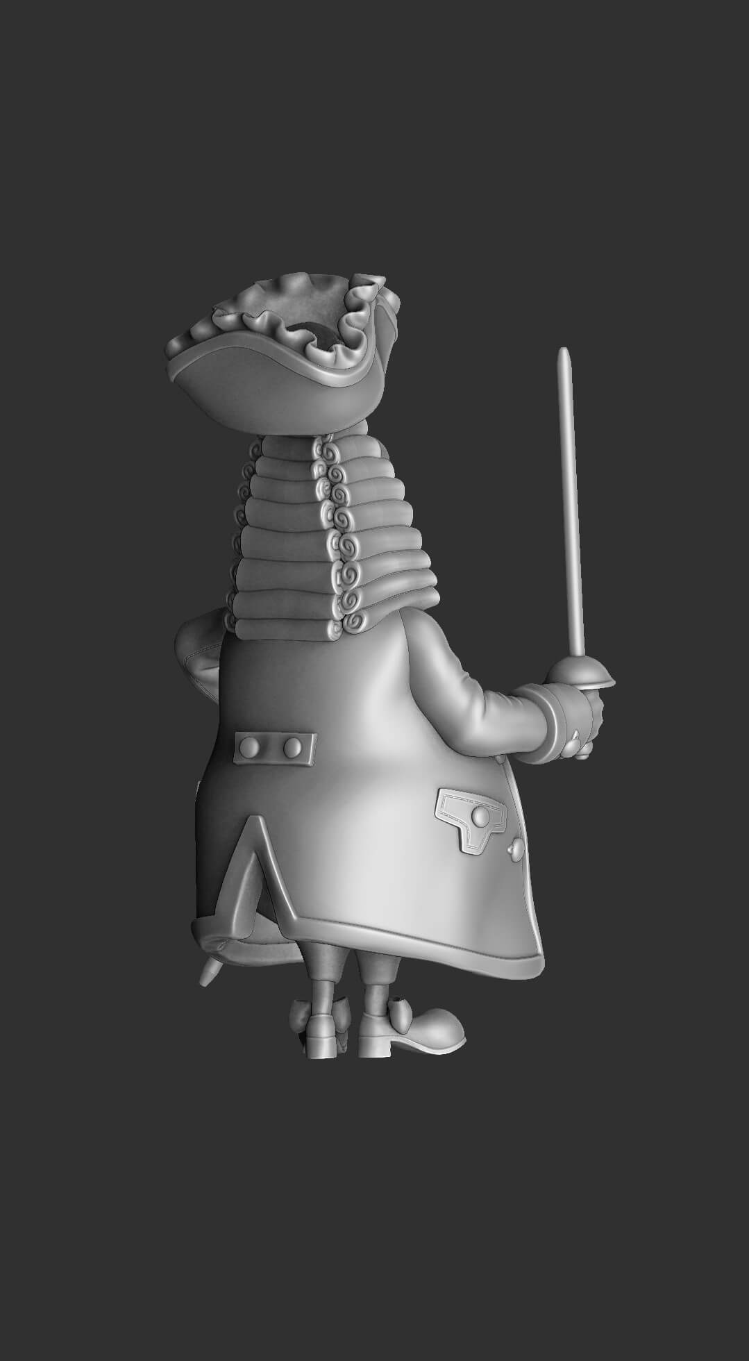 Squire John Trelawney With Sword - 3D Model by naeem32