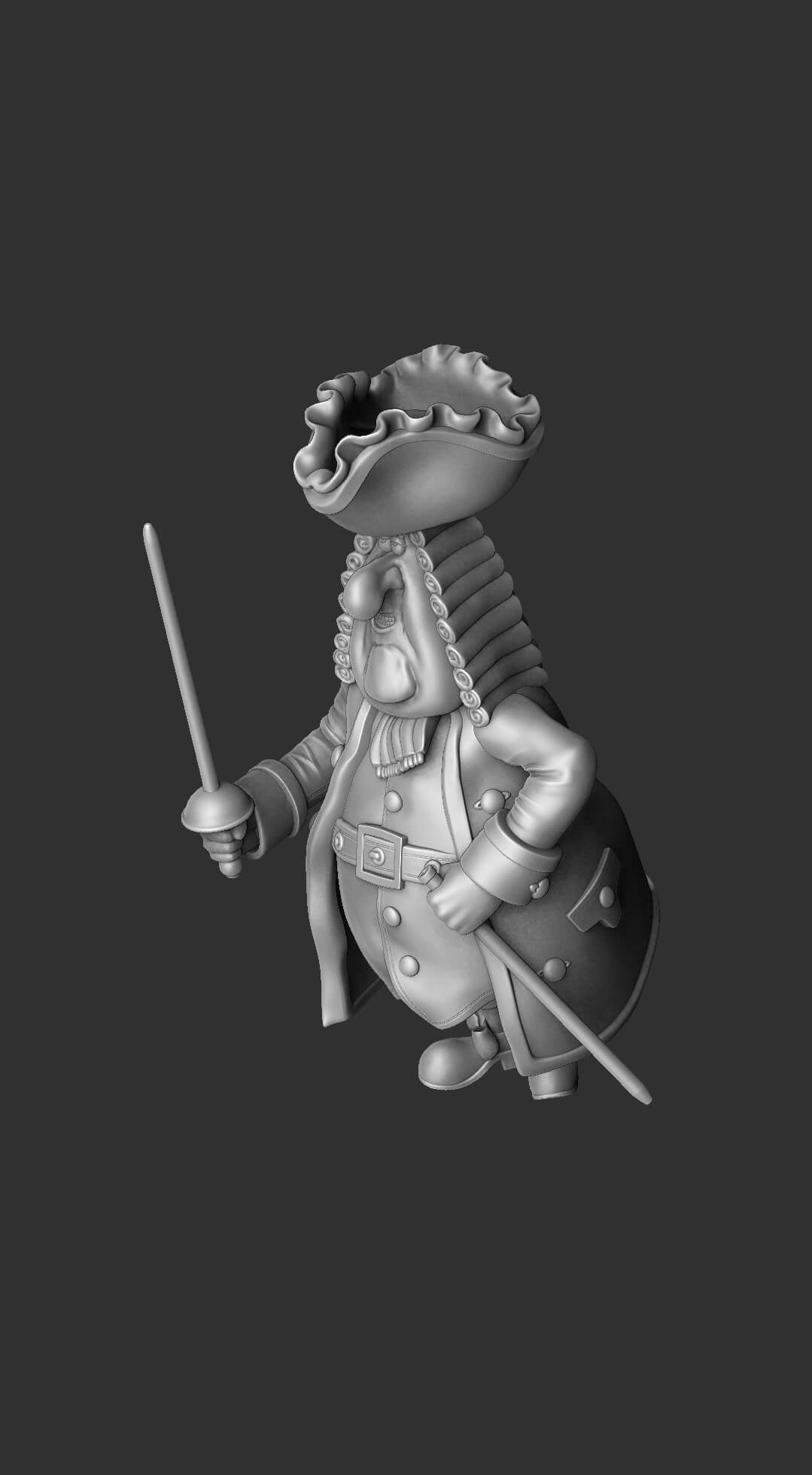 Squire John Trelawney With Sword - 3D Model by naeem32