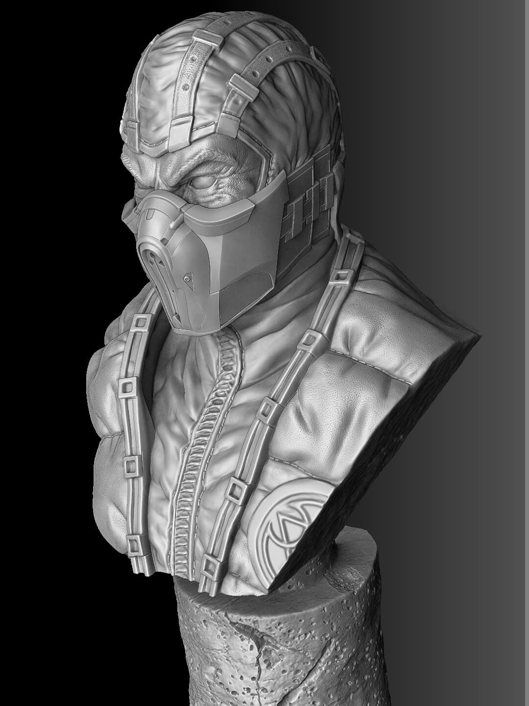 Sub-Zero Bust 1 in Mortal Kombat 3D Model by naeem32