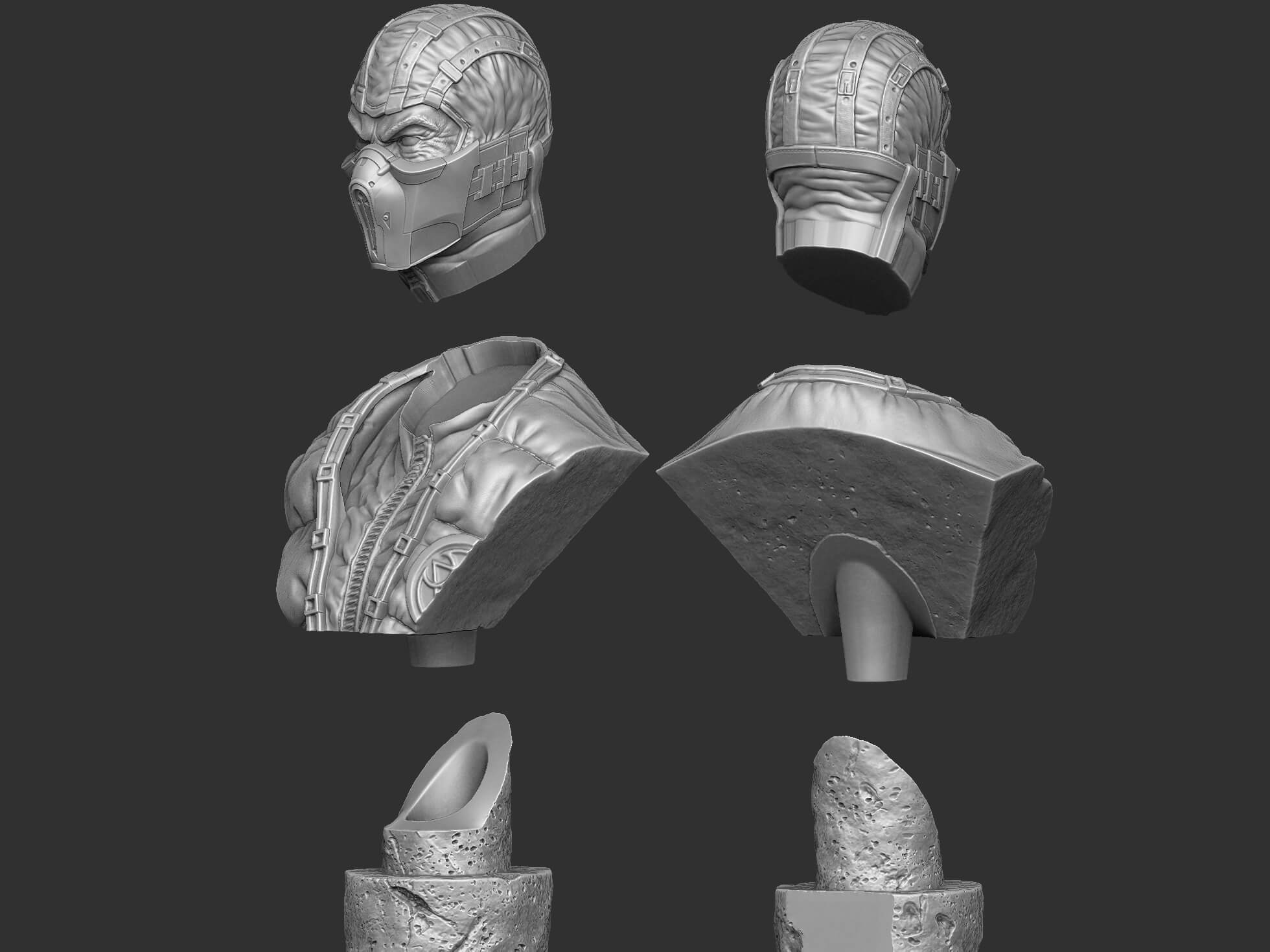 Sub-Zero Bust 1 in Mortal Kombat 3D Model by naeem32