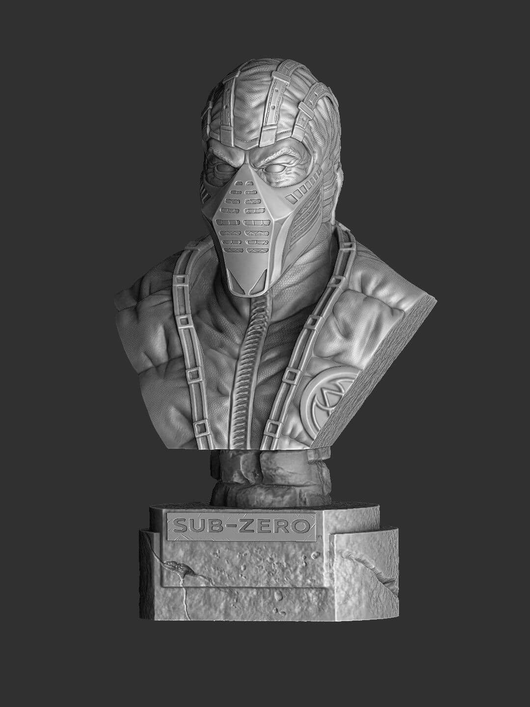 Sub-Zero Bust 2 in Mortal Kombat 3D Model by naeem32