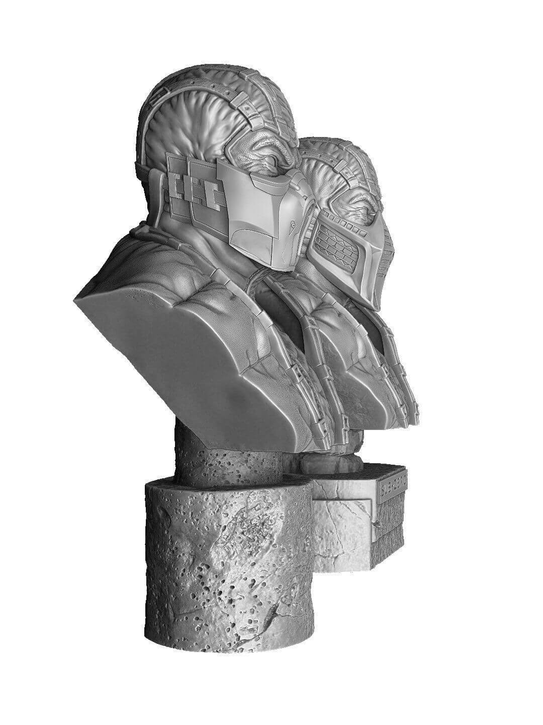 Sub-Zero Bust (2 Masks Options) in Mortal Kombat 3D Model by naeem32