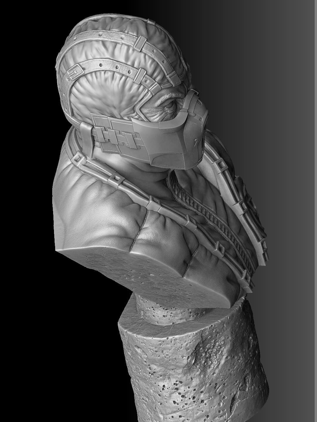 Sub-Zero Bust (2 Masks Options) in Mortal Kombat 3D Model by naeem32