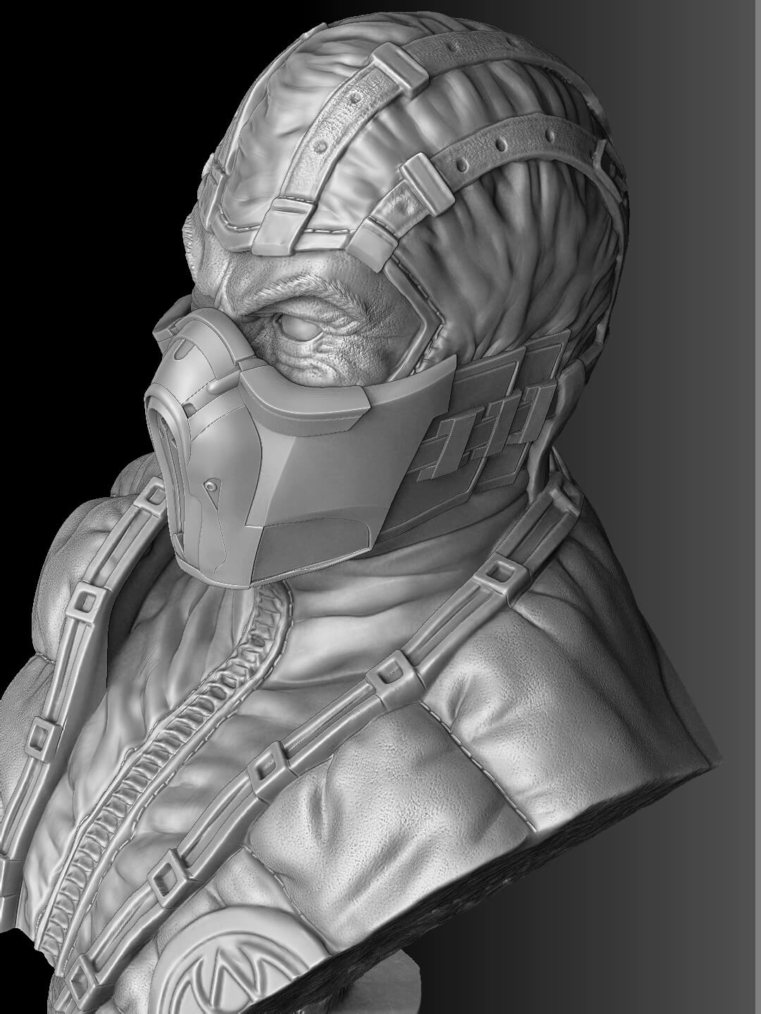 Sub-Zero Bust (2 Masks Options) in Mortal Kombat 3D Model by naeem32