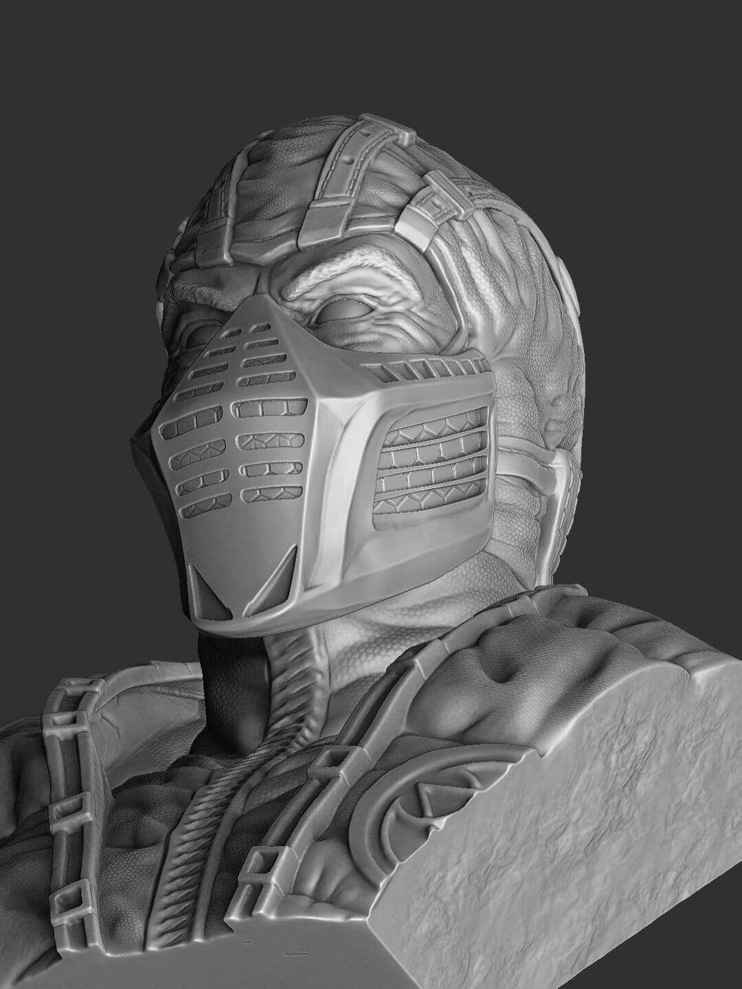 Sub-Zero Bust (2 Masks Options) in Mortal Kombat 3D Model by naeem32