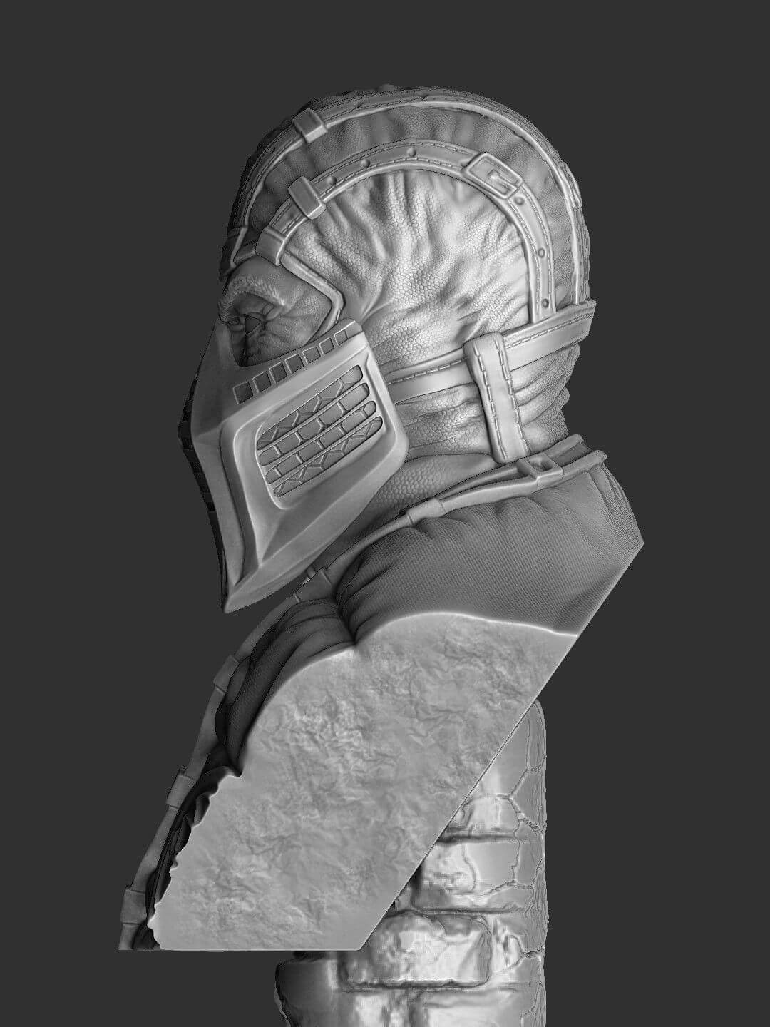 Sub-Zero Bust (2 Masks Options) in Mortal Kombat 3D Model by naeem32