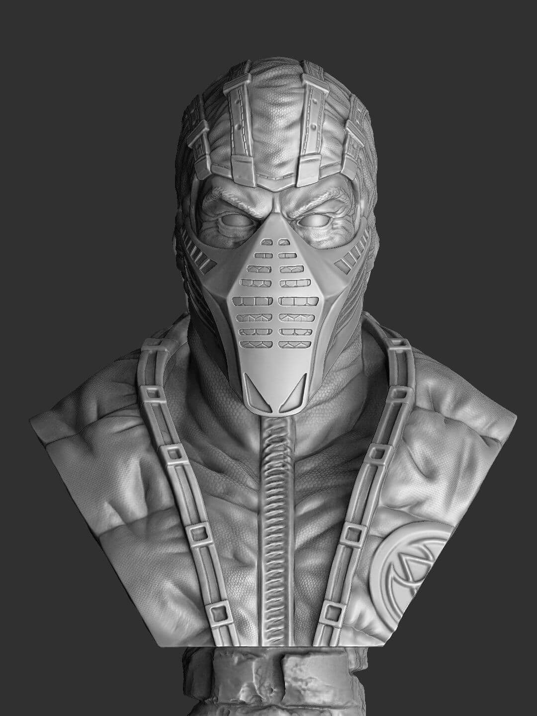 Sub-Zero Bust (2 Masks Options) in Mortal Kombat 3D Model by naeem32
