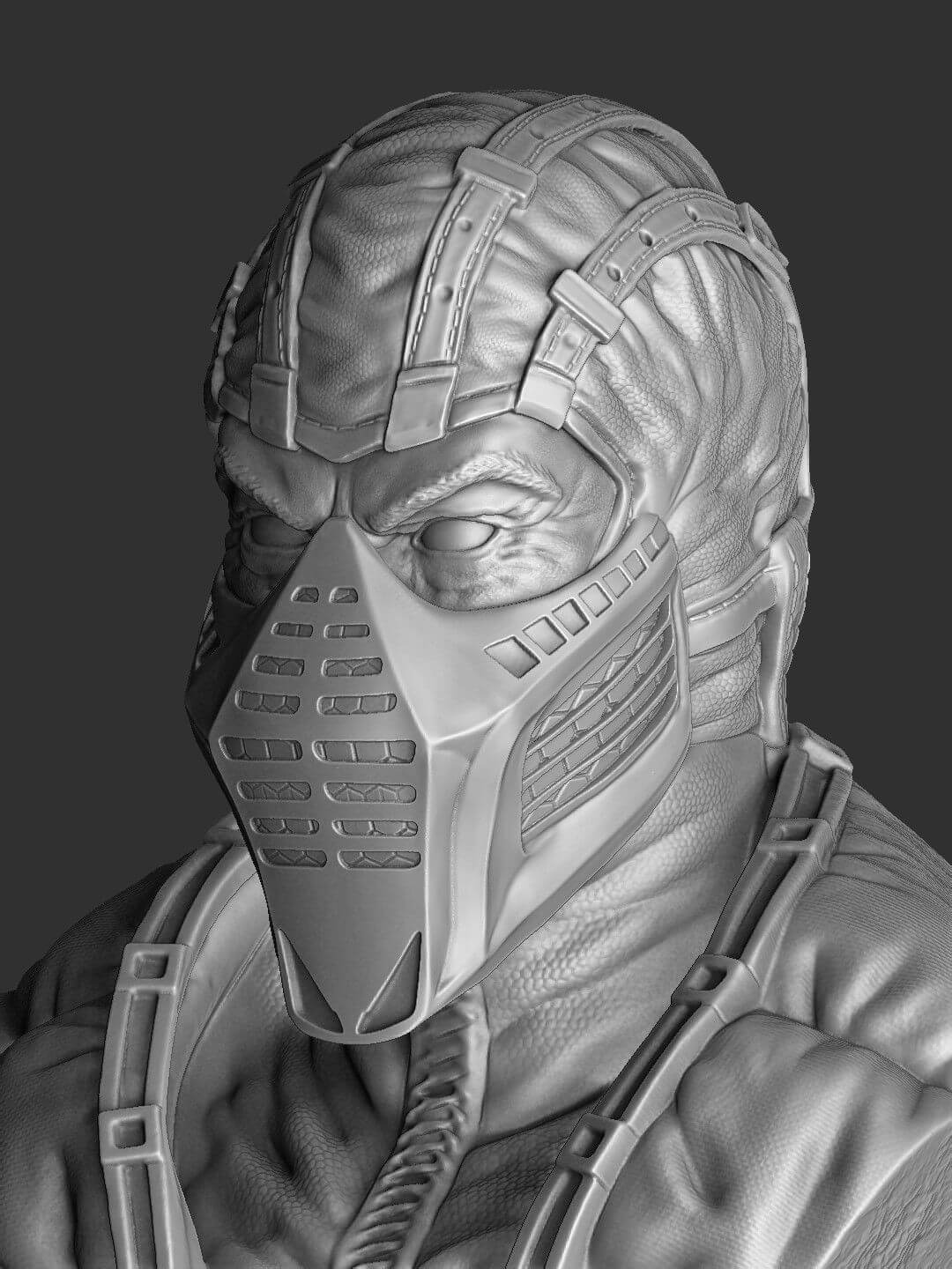 Sub-Zero Bust (2 Masks Options) in Mortal Kombat 3D Model by naeem32