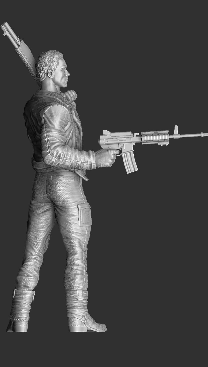 Terminator T-800 Full Height (4 Head Options) 3D Model by naeem32