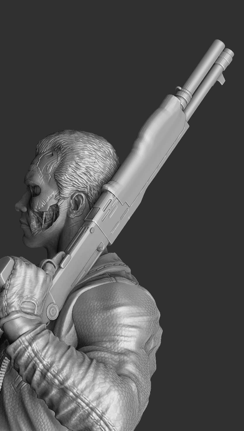 Terminator T-800 Full Height (4 Head Options) 3D Model by naeem32