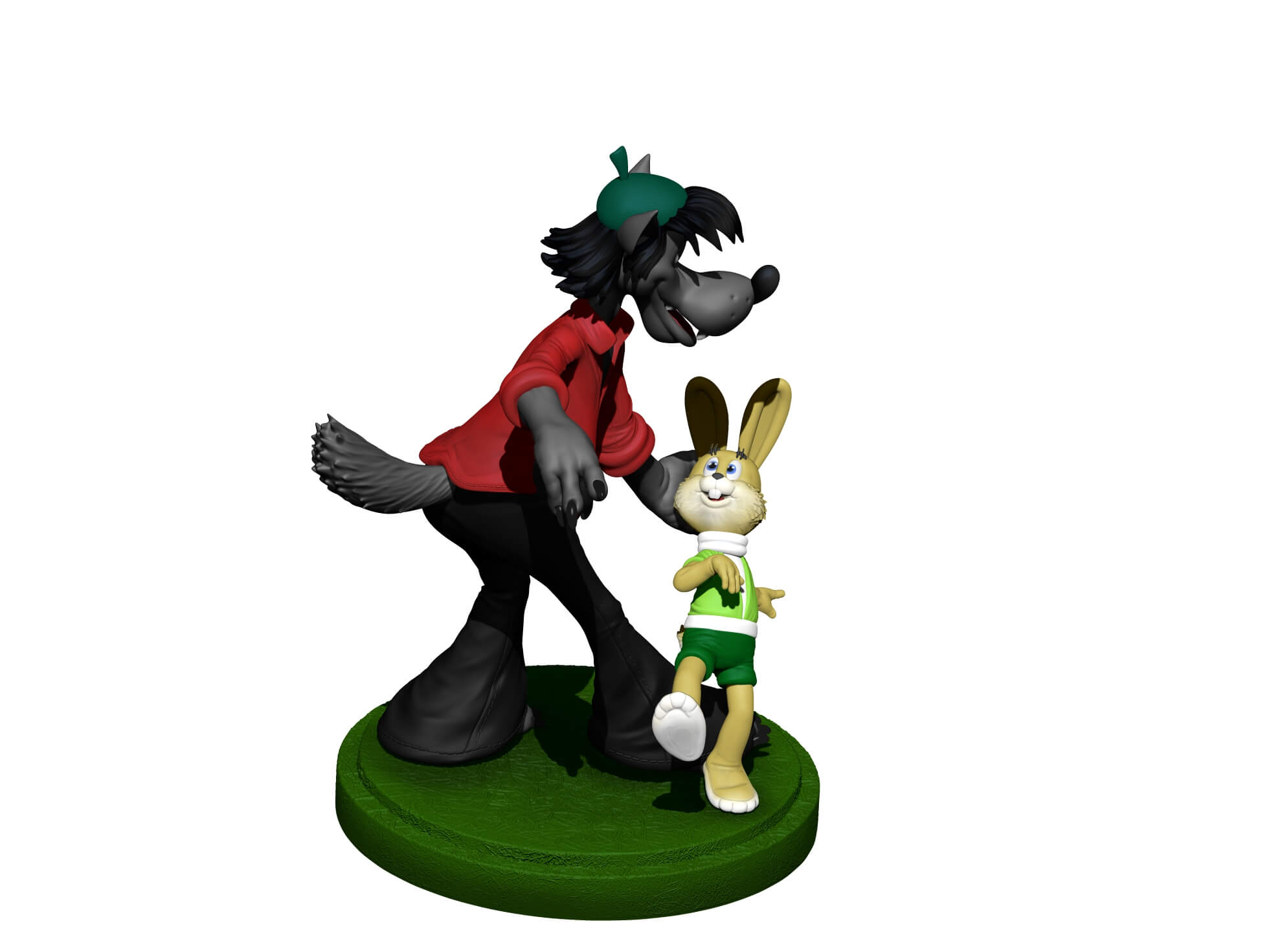 The Wolf and The Hare From The Cartoons "Well, Wait - 3D Model by naeem32