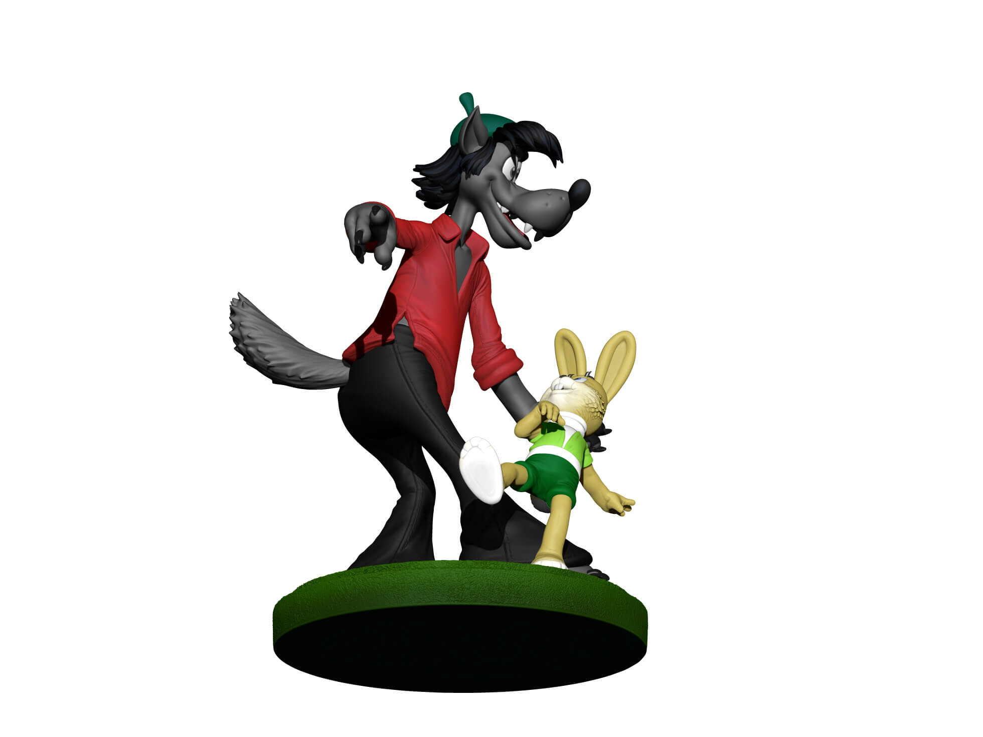 The Wolf and The Hare From The Cartoons "Well, Wait - 3D Model by naeem32