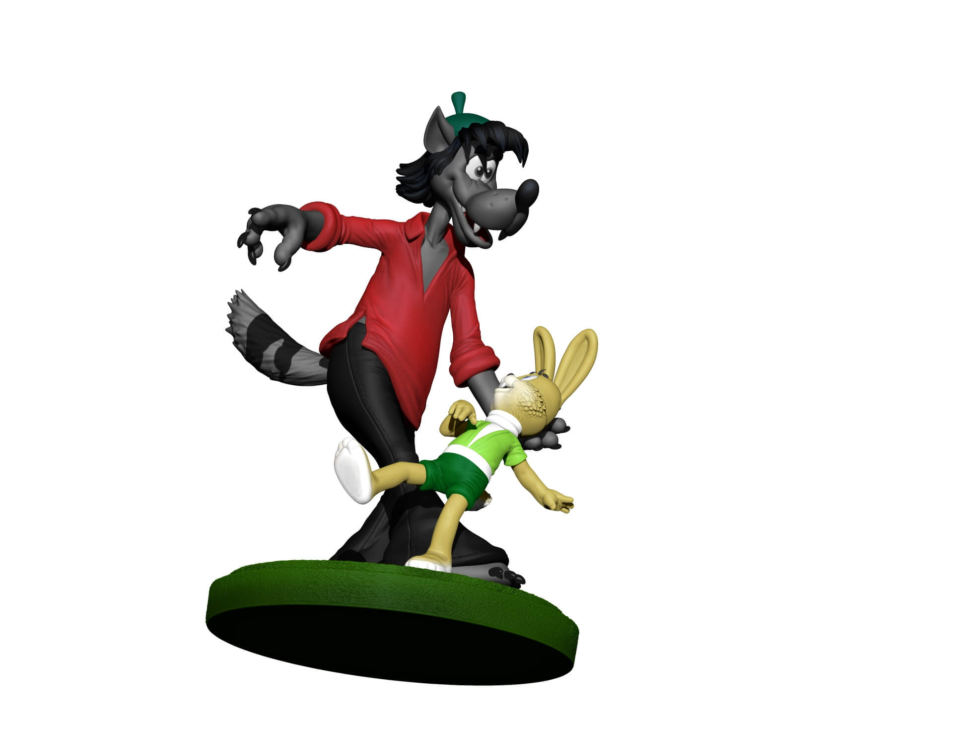 The Wolf and The Hare From The Cartoons "Well, Wait - 3D Model by naeem32