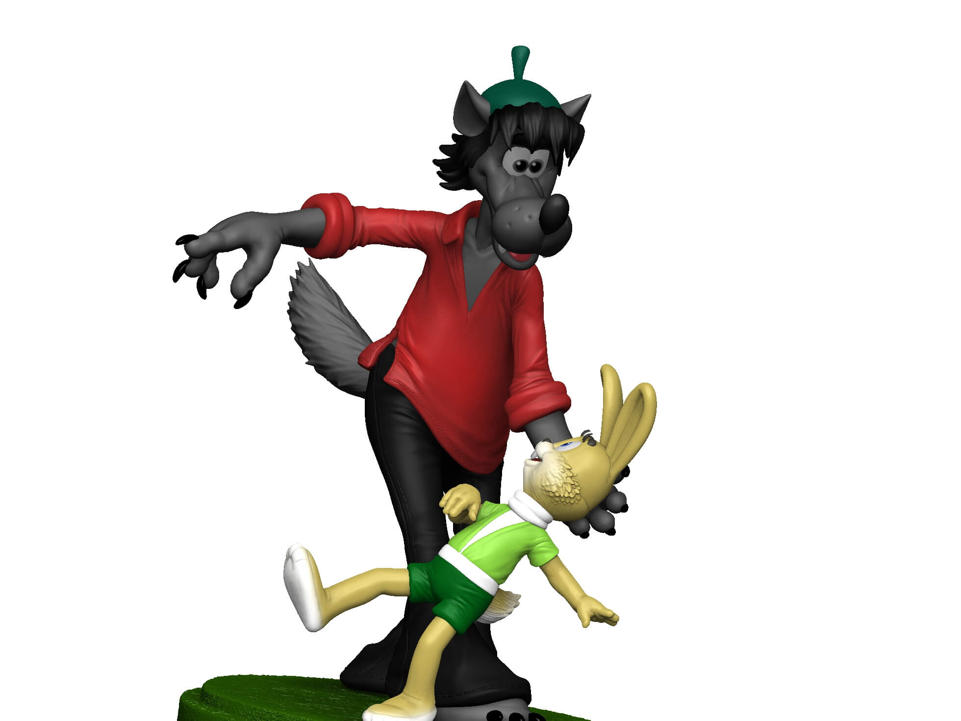 The Wolf and The Hare From The Cartoons "Well, Wait - 3D Model by naeem32
