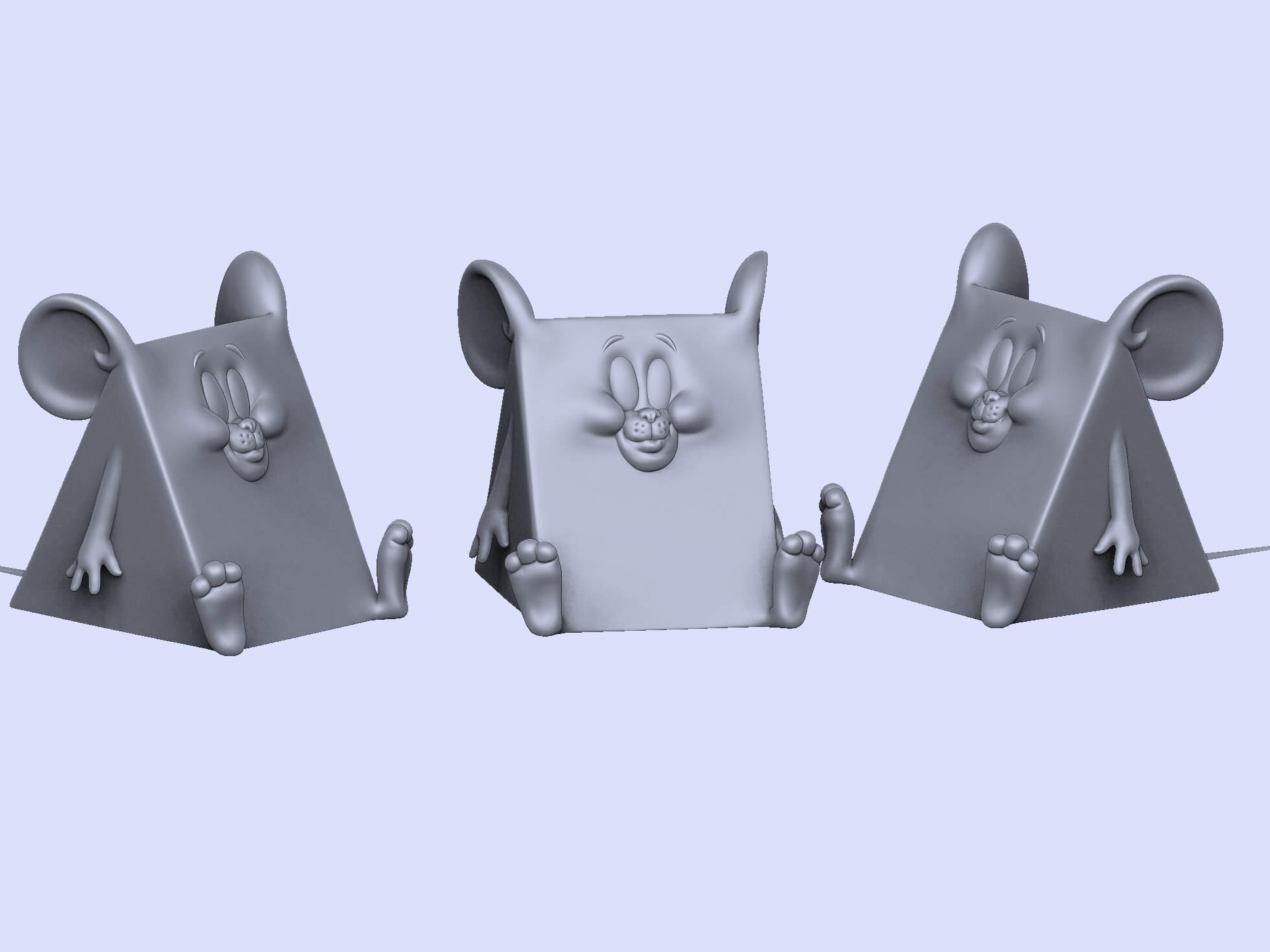 Triangle Mouse Jerry - 3D Model by naeem32