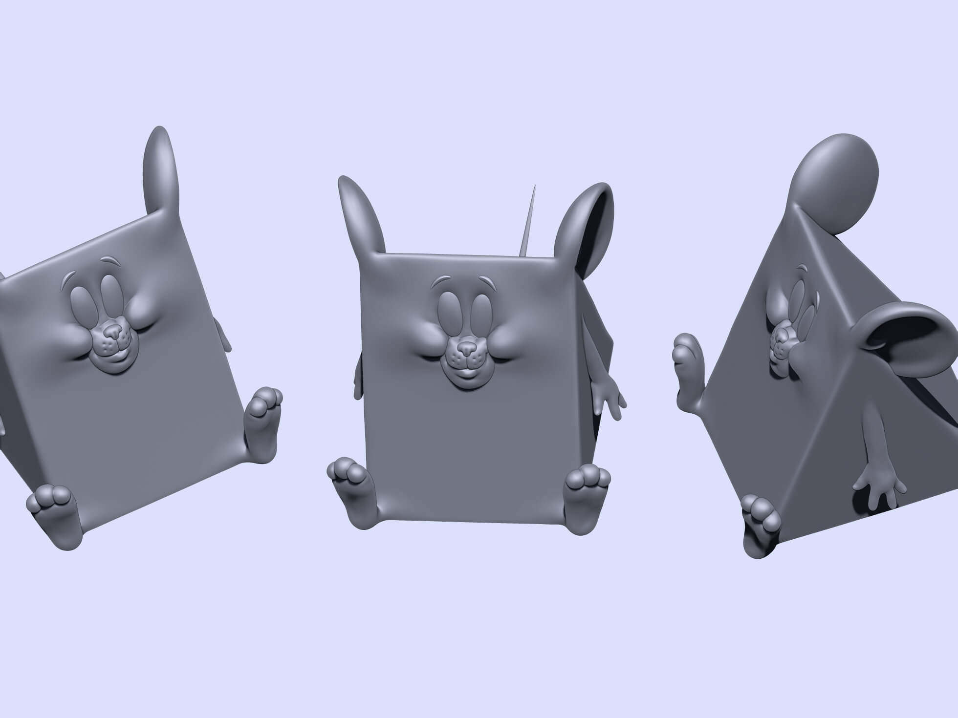 Triangle Mouse Jerry - 3D Model by naeem32