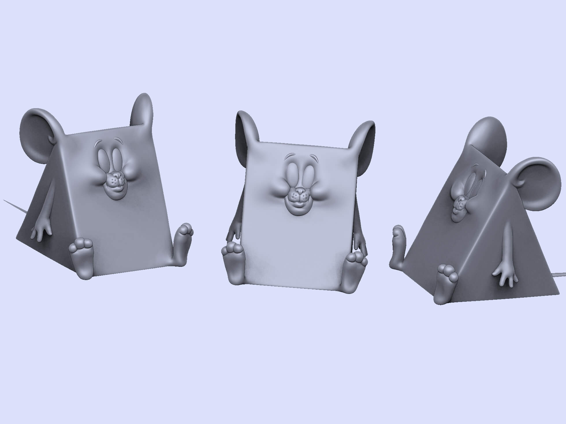 Triangle Mouse Jerry - 3D Model by naeem32