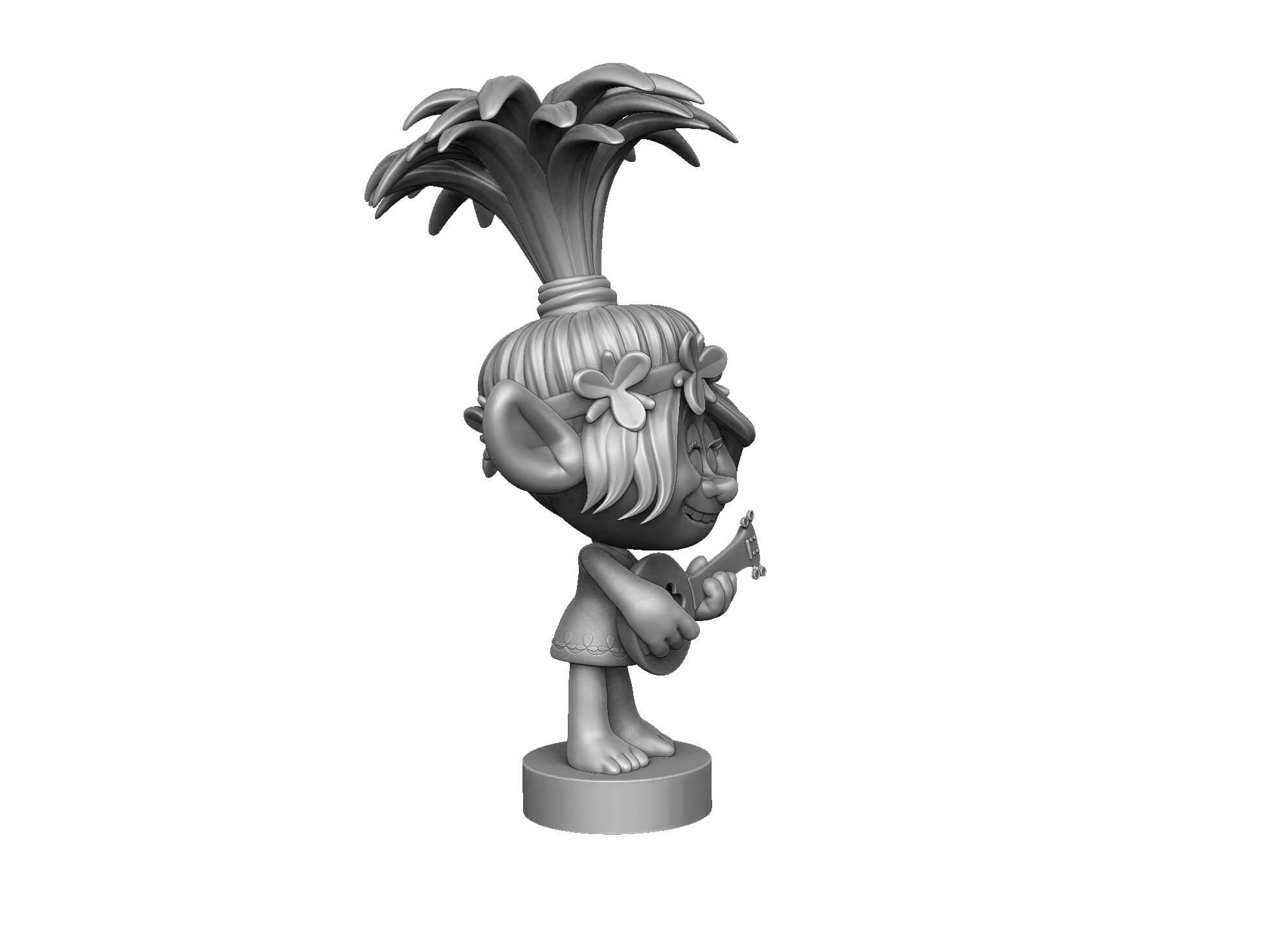 Troll Princess Poppy With Guitar - 3D Model by naeem32