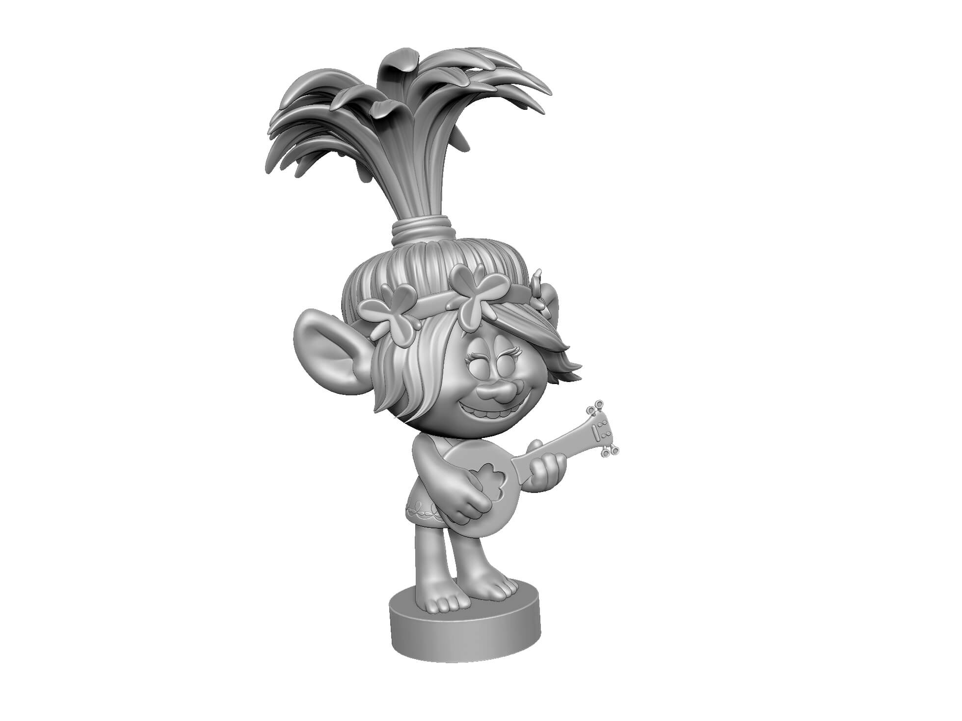 Troll Princess Poppy With Guitar - 3D Model by naeem32