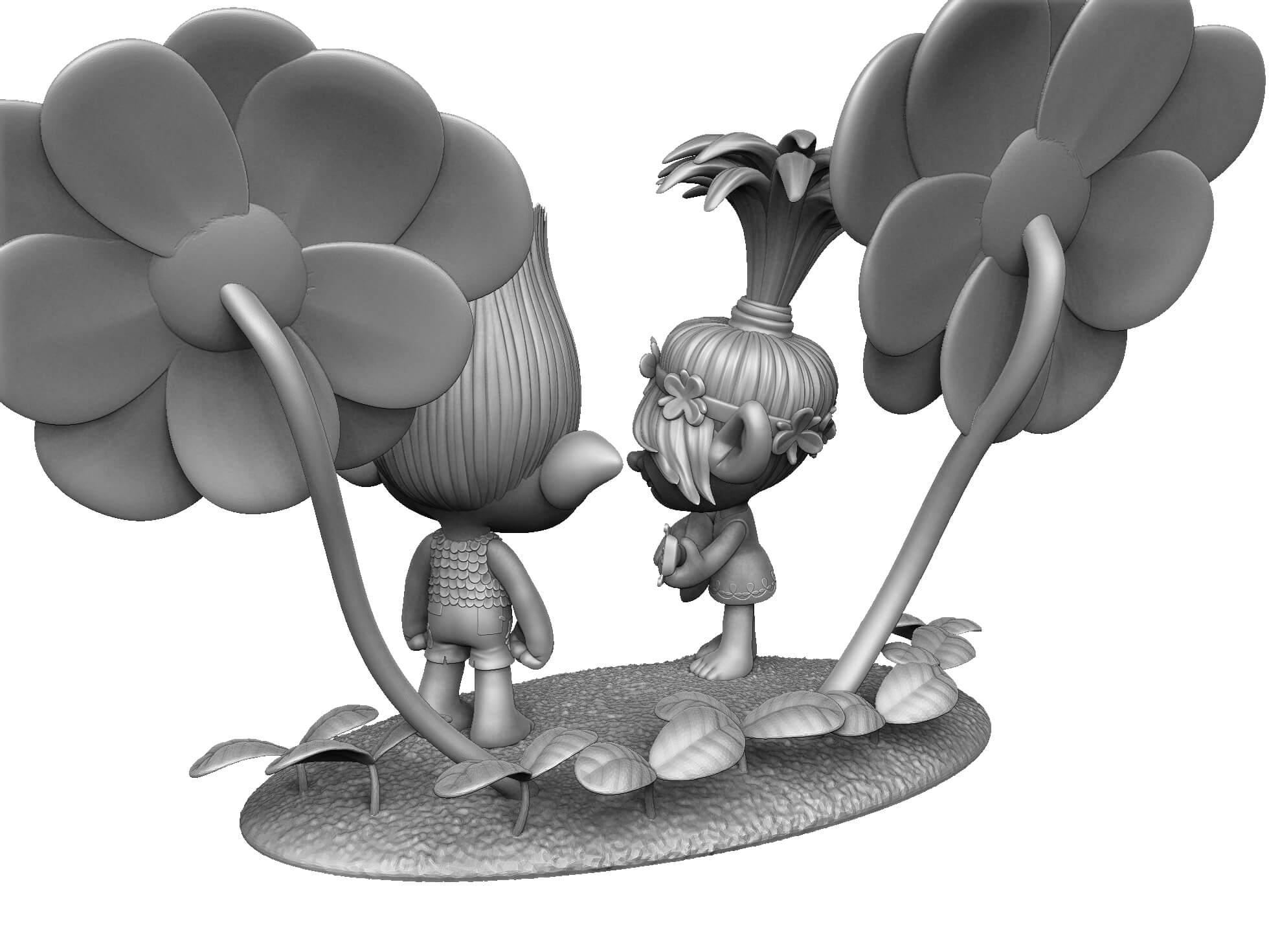 Trolls. Poppy Sings To Angry Branch - 3D Model by naeem32