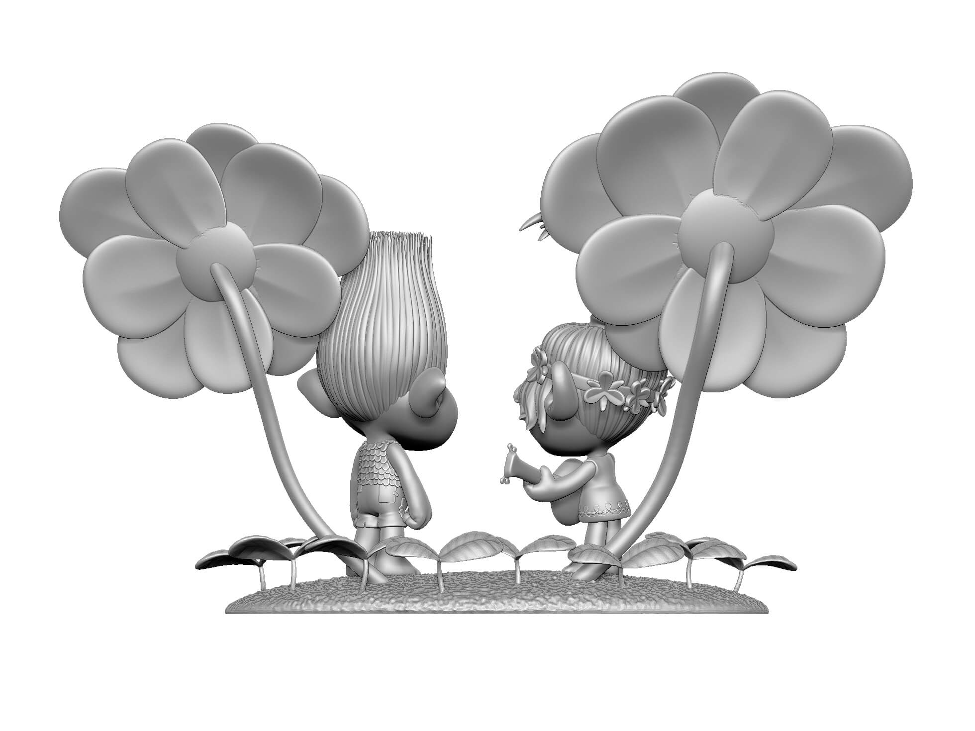 Trolls. Poppy Sings To Angry Branch - 3D Model by naeem32