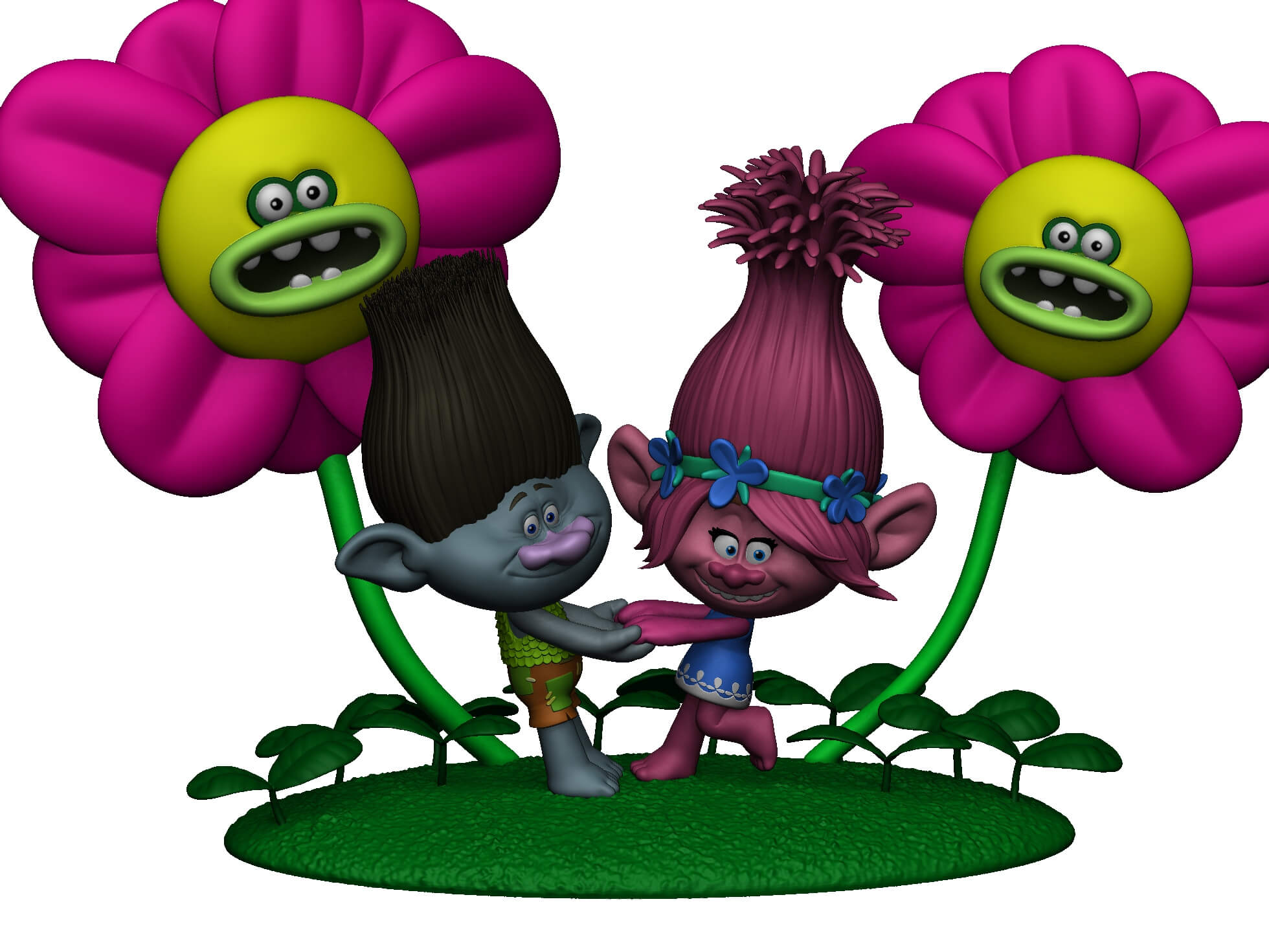 Trolls Princess Poppy and Branch - 3D Model by naeem32