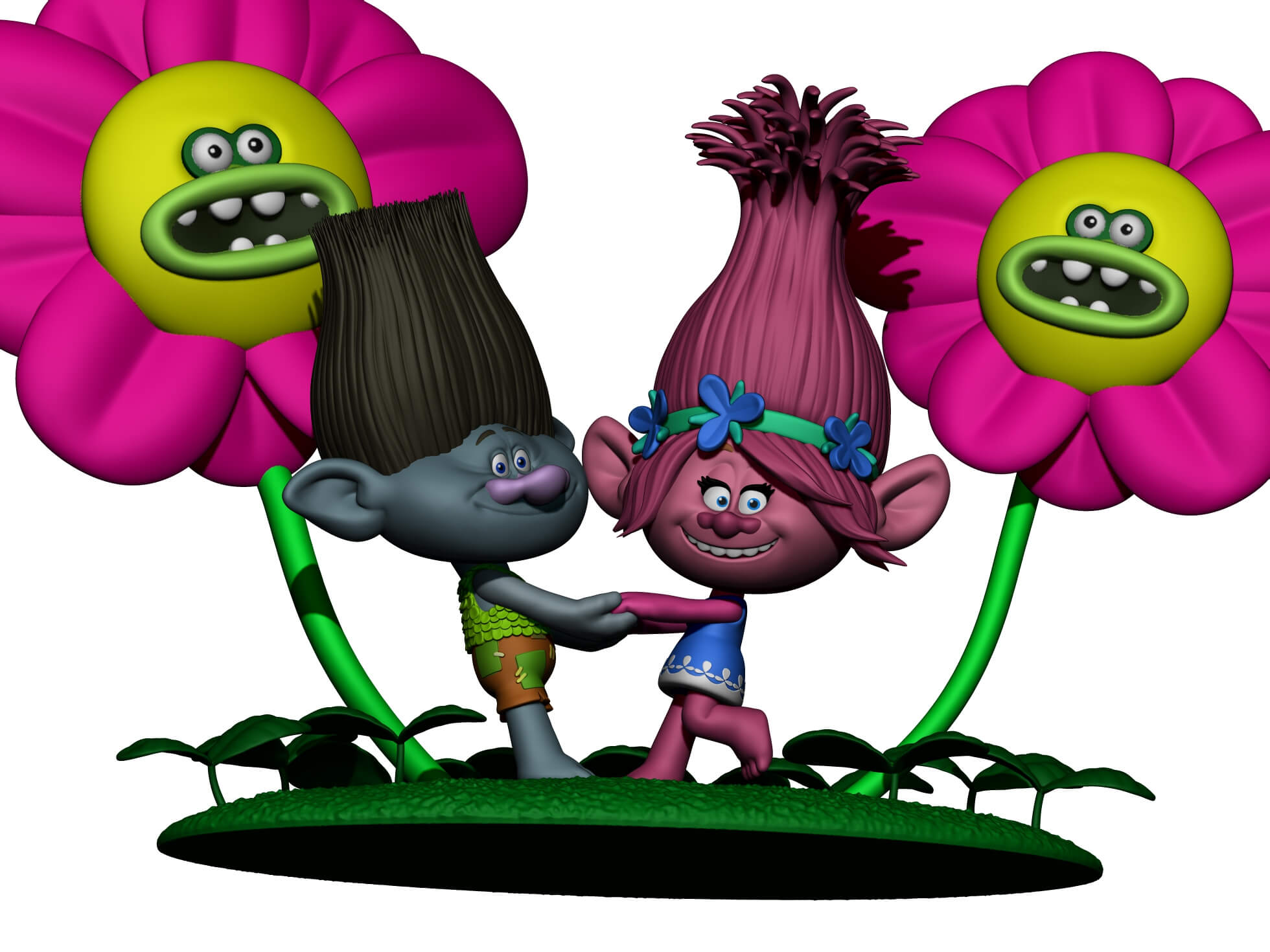 Trolls Princess Poppy and Branch - 3D Model by naeem32