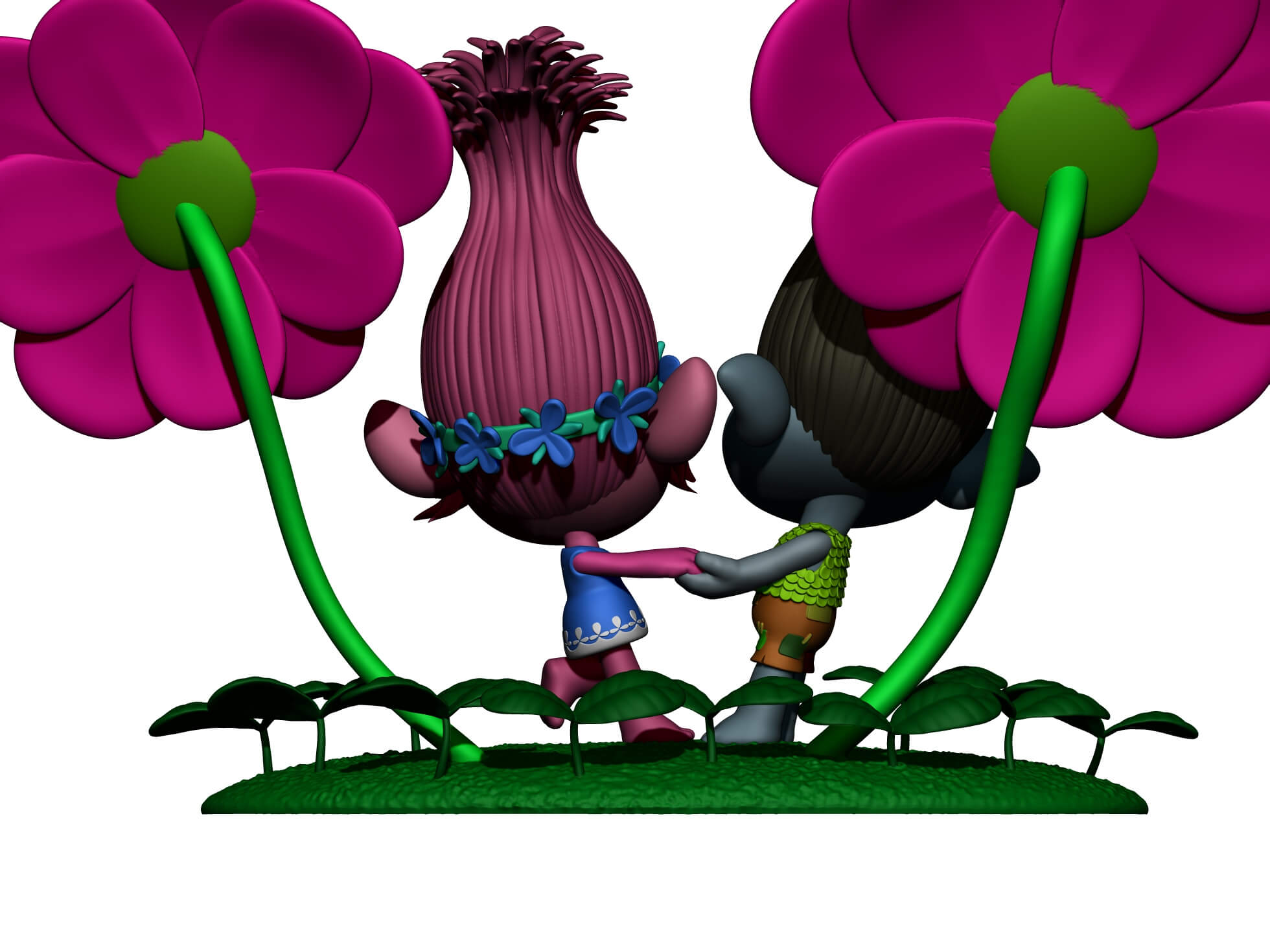 Trolls Princess Poppy and Branch - 3D Model by naeem32