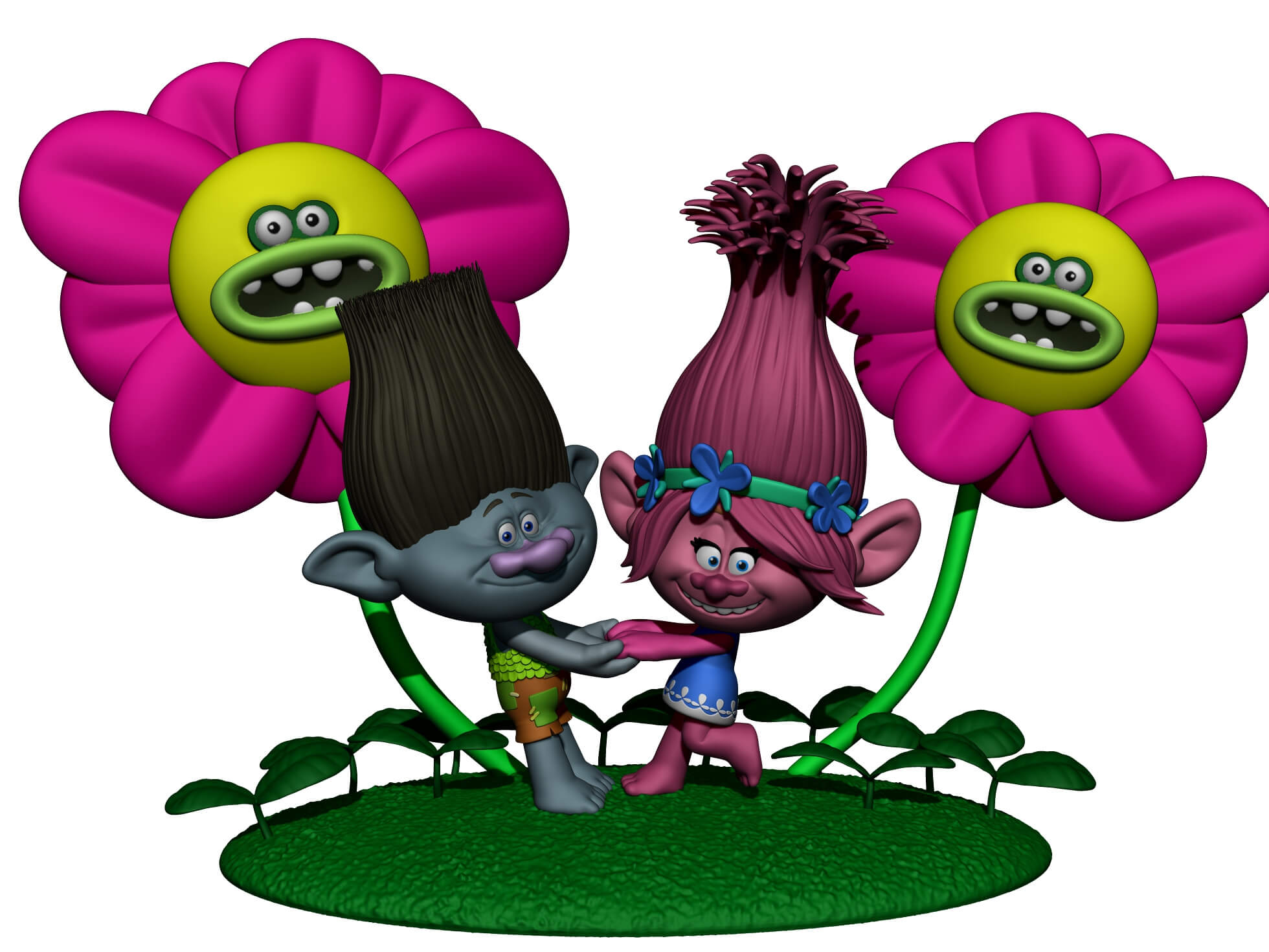 Trolls Princess Poppy and Branch - 3D Model by naeem32