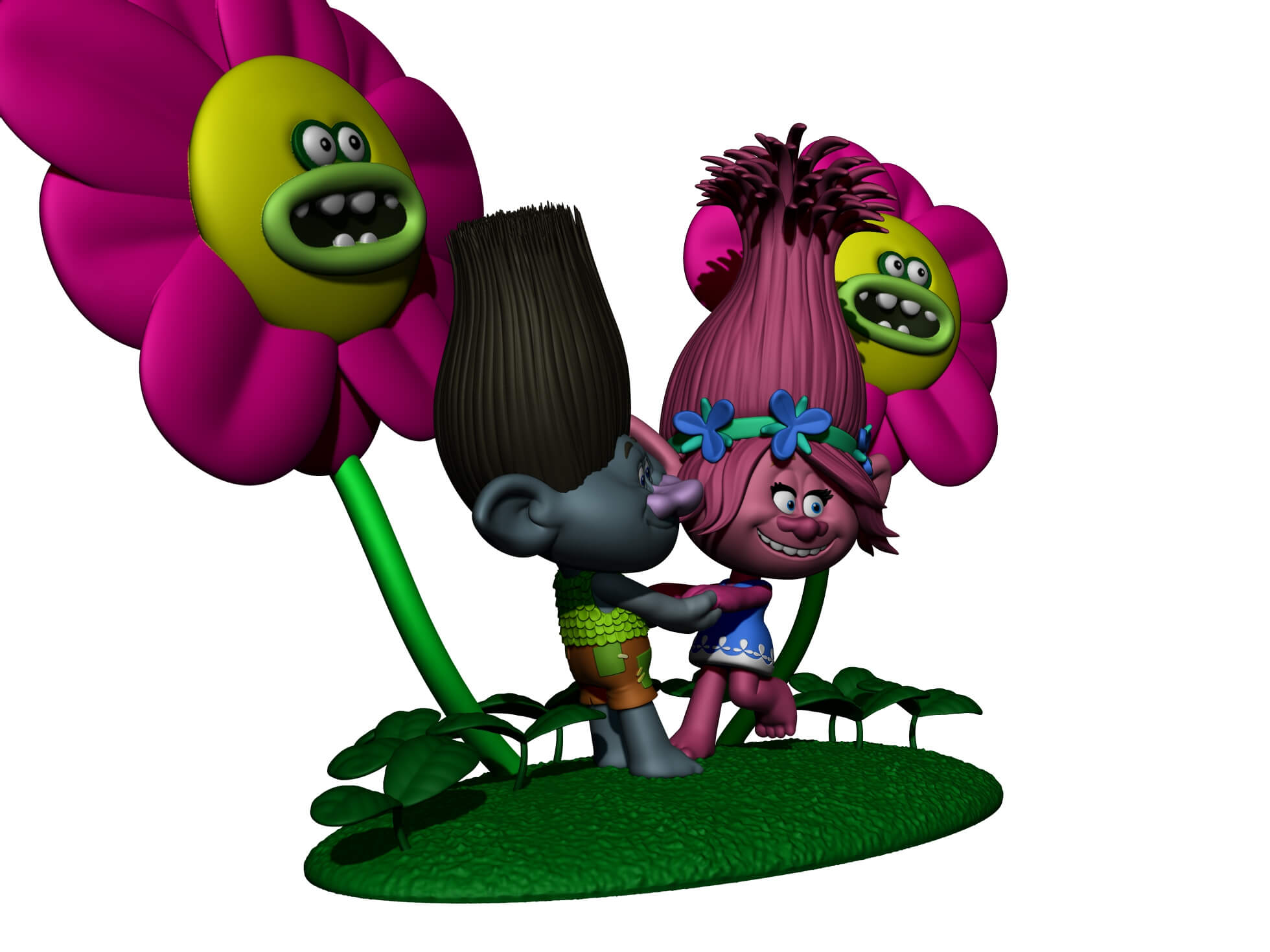 Trolls Princess Poppy and Branch - 3D Model by naeem32