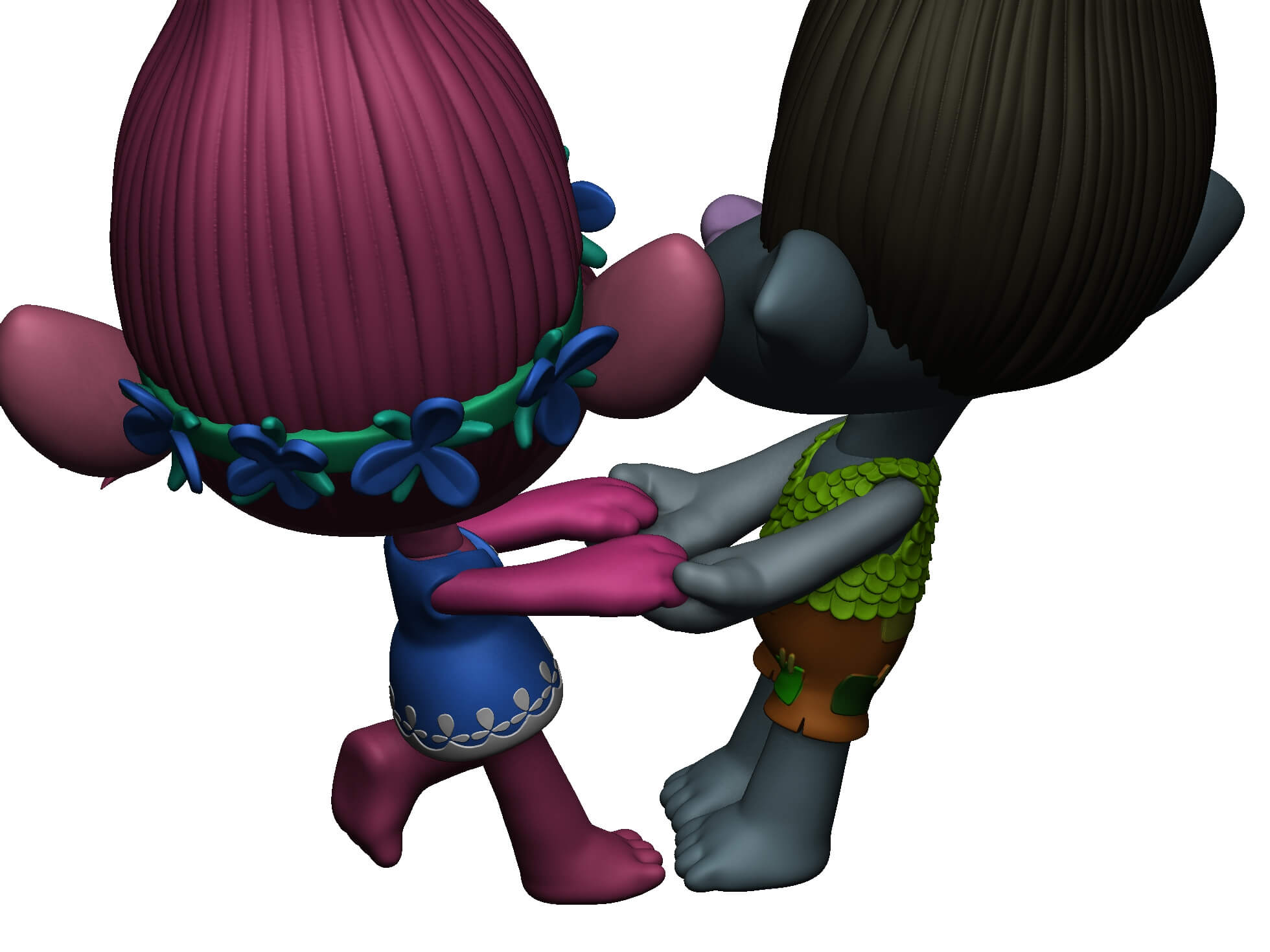 Trolls Princess Poppy and Branch - 3D Model by naeem32