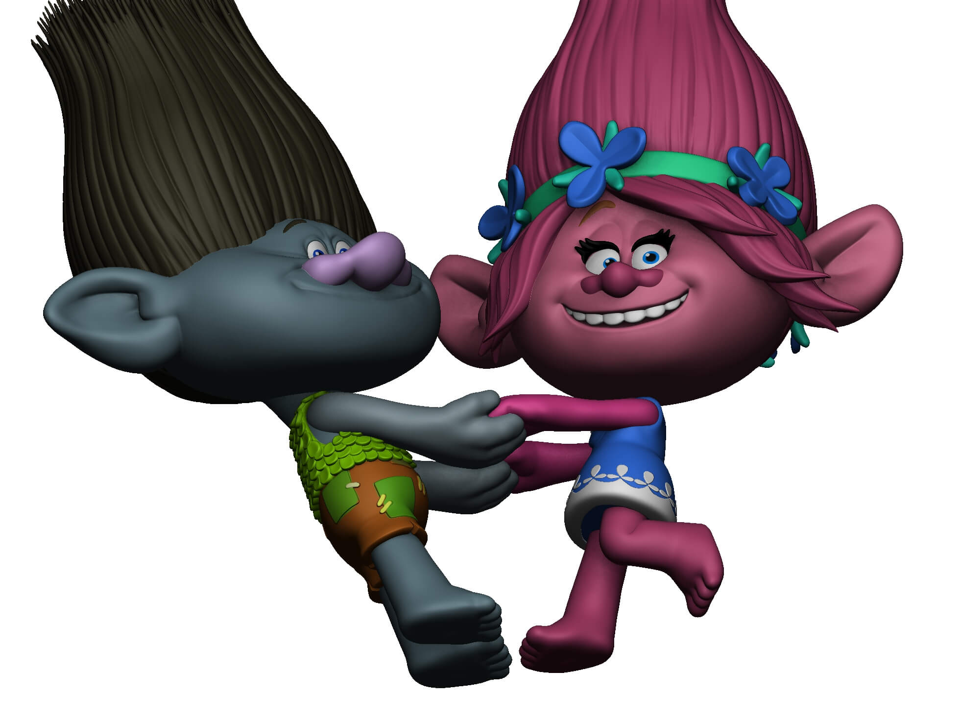 Trolls Princess Poppy and Branch - 3D Model by naeem32
